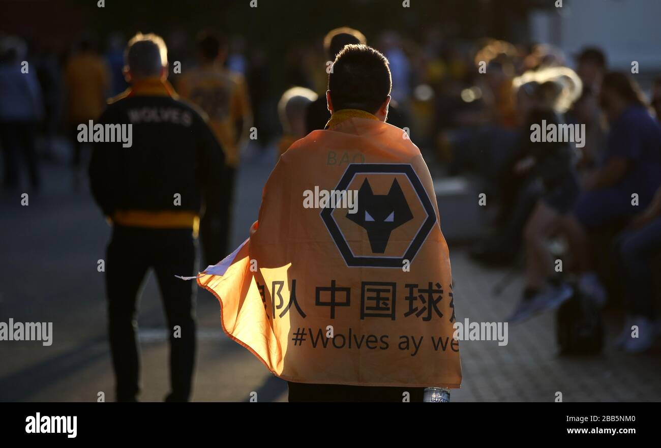 Wolves fans arrive at Molineux before kick-off Stock Photo - Alamy
