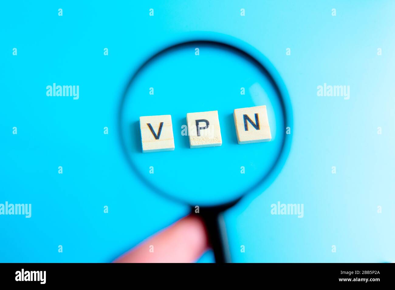 Words cloud over black background with focus on the accronym vpn witten ...