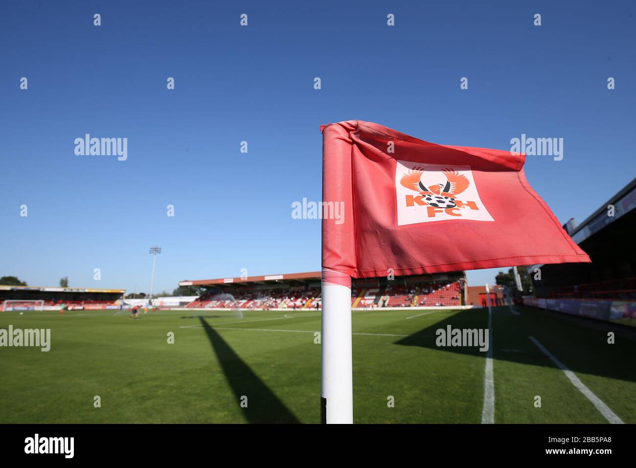 Kidderminster Harriers' stadium in the sunshine during the FA Cup ...