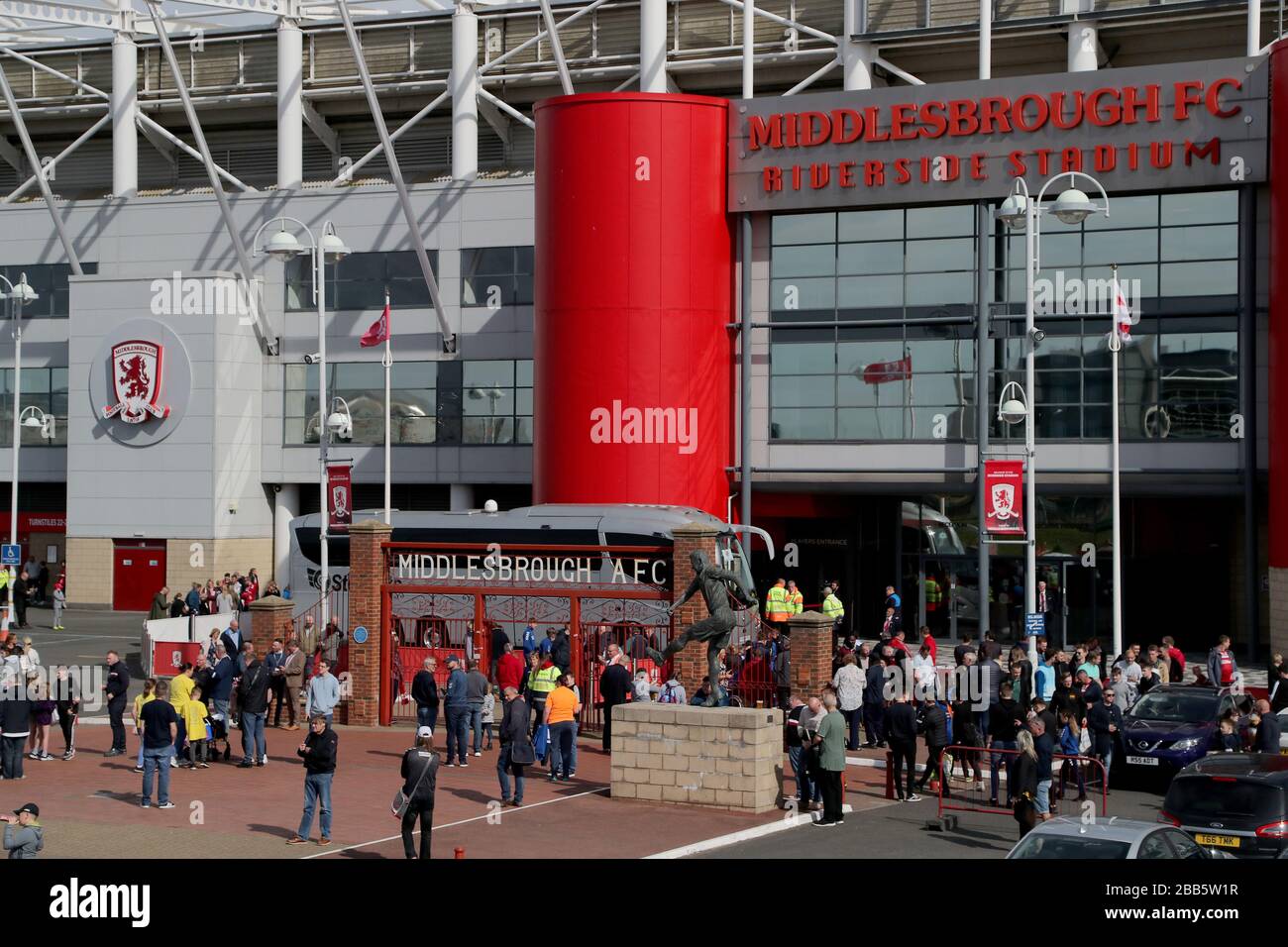 Middlesbrough's Riverside Football Stadium before the game Stock Photo ...