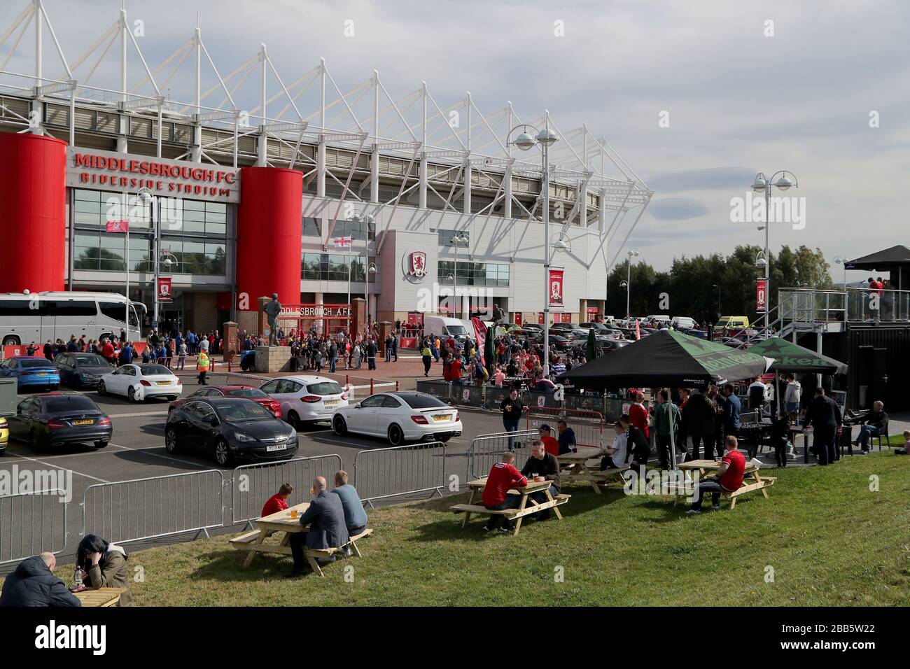 Middlesbrough's Riverside Football Stadium before the game Stock Photo ...