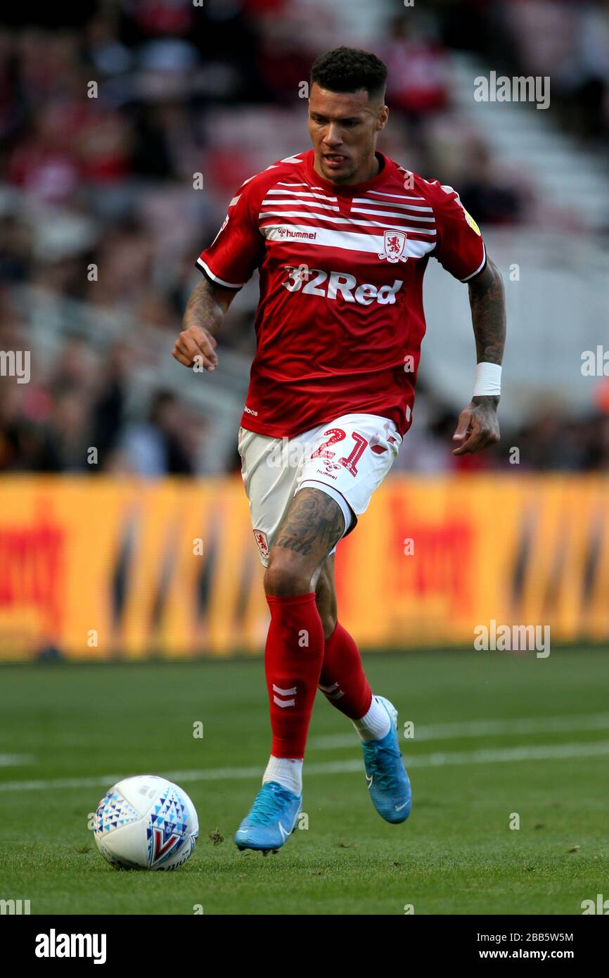 Middlesbrough's Marvin Johnson Stock Photo - Alamy