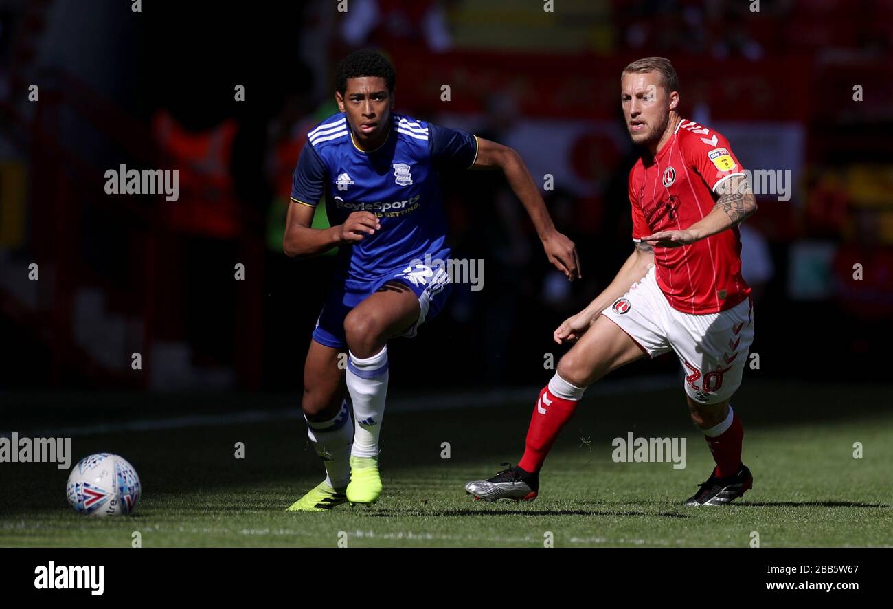 Birmingham City's Jude Bellingham in action with Charlton Athletic's ...