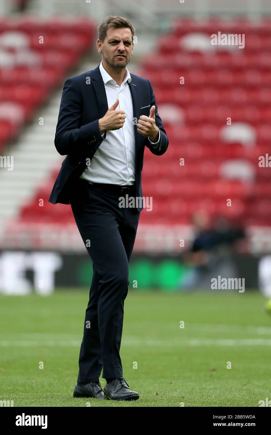 Middlesbrough manager Jonathan Woodgate after the win Stock Photo - Alamy