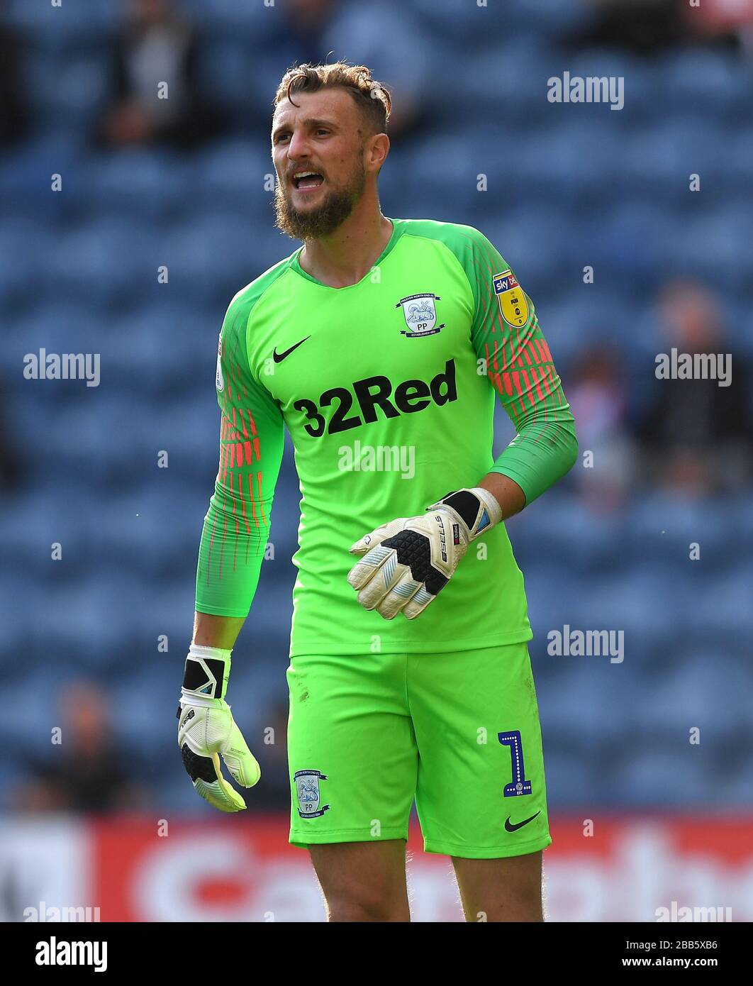 Preston North End goalkeeper Declan Rudd Stock Photo - Alamy