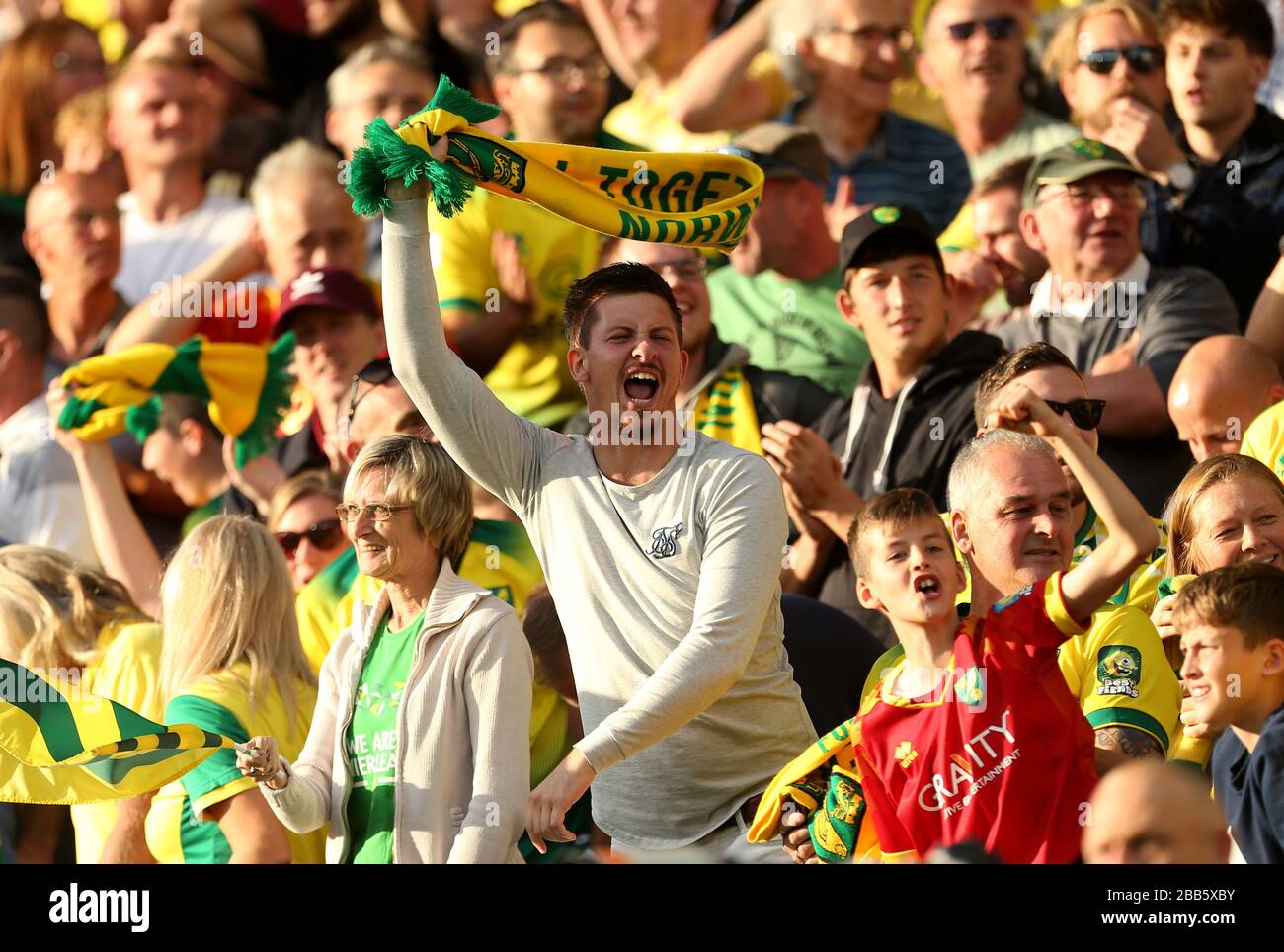 Norwich fans in stands hi-res stock photography and images - Alamy