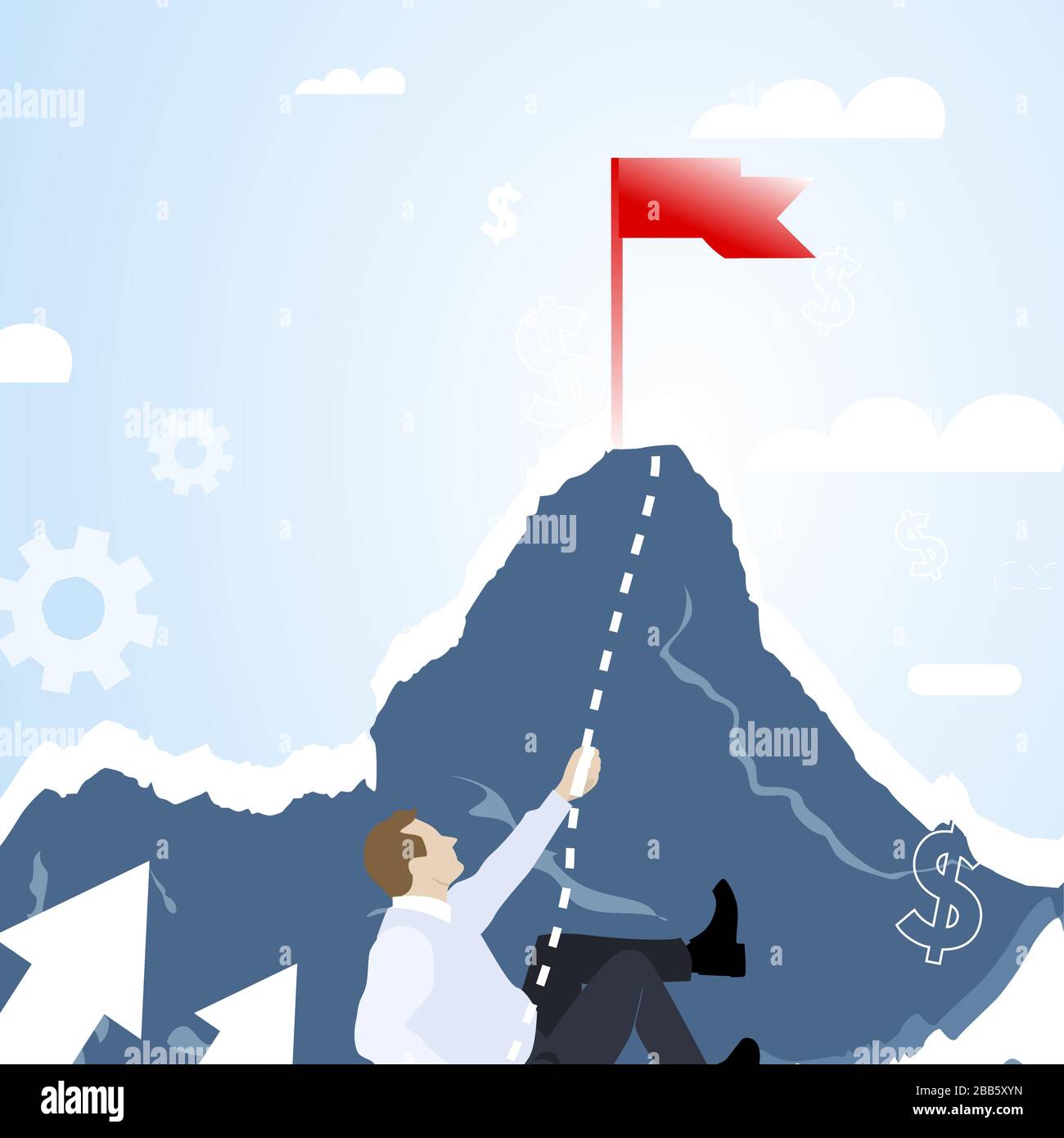 Successful businessman vector vectors hi-res stock photography and images - Alamy