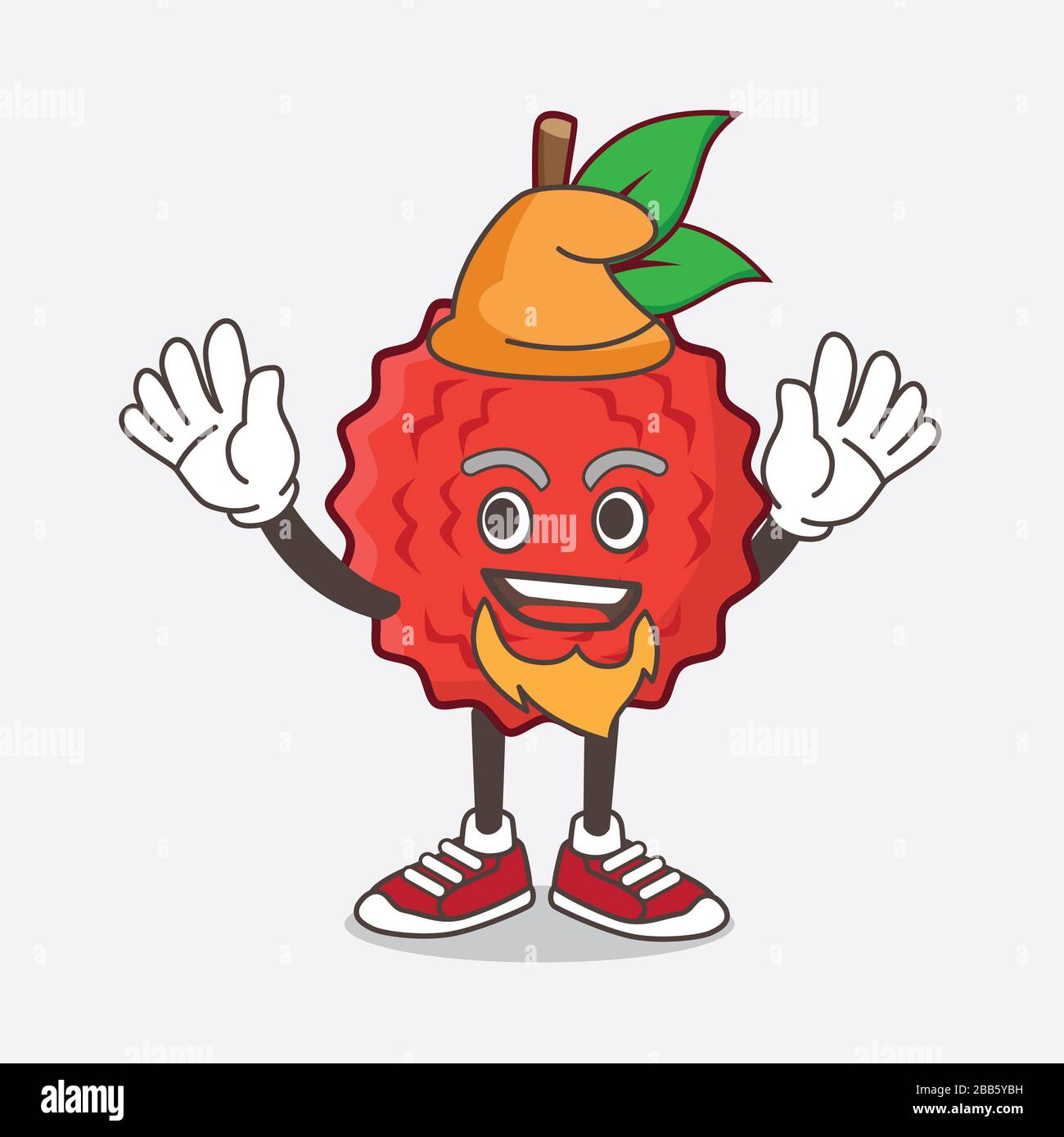 An illustration of Lychee Fruit cartoon mascot character performed as ...