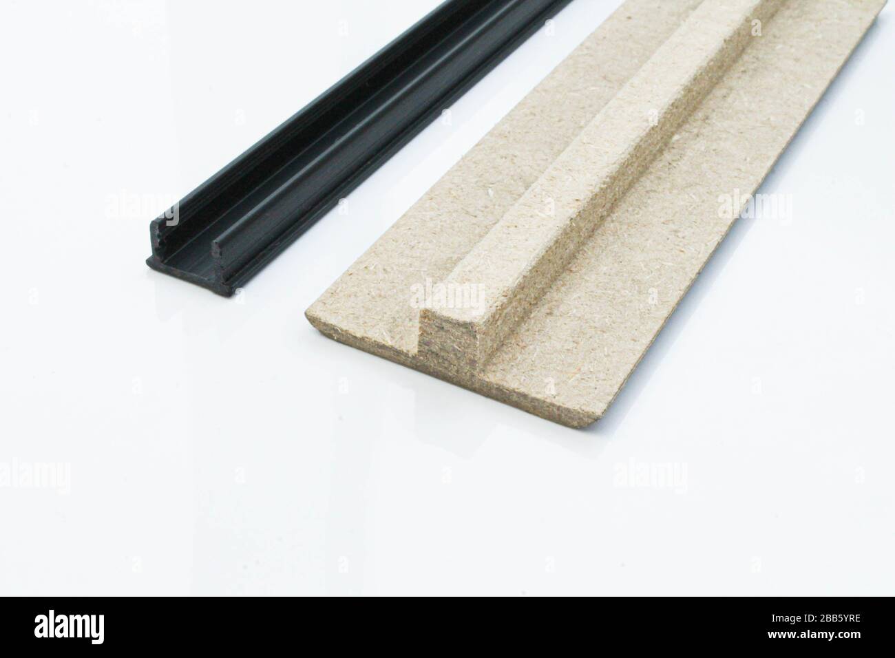 Interior threshold. A joint connecting floor coverings. without visible ...