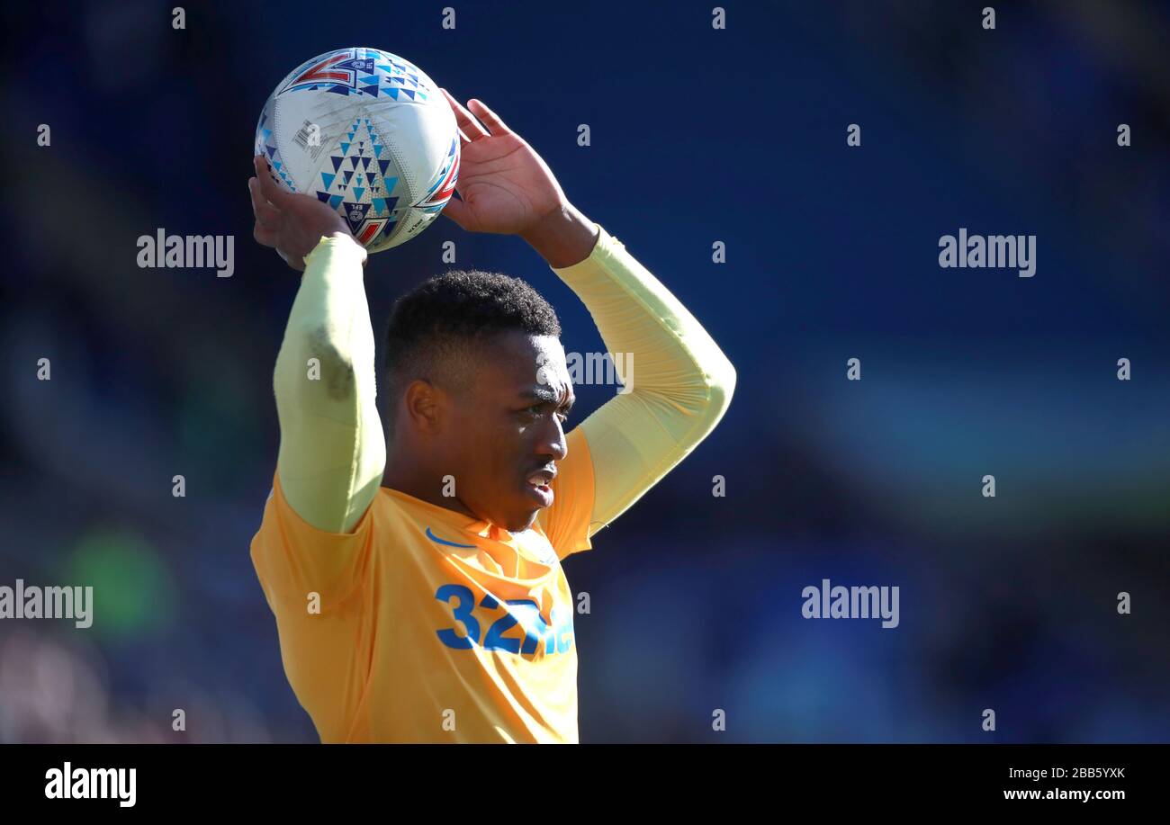 Preston North End's Darnell Fisher Stock Photo - Alamy