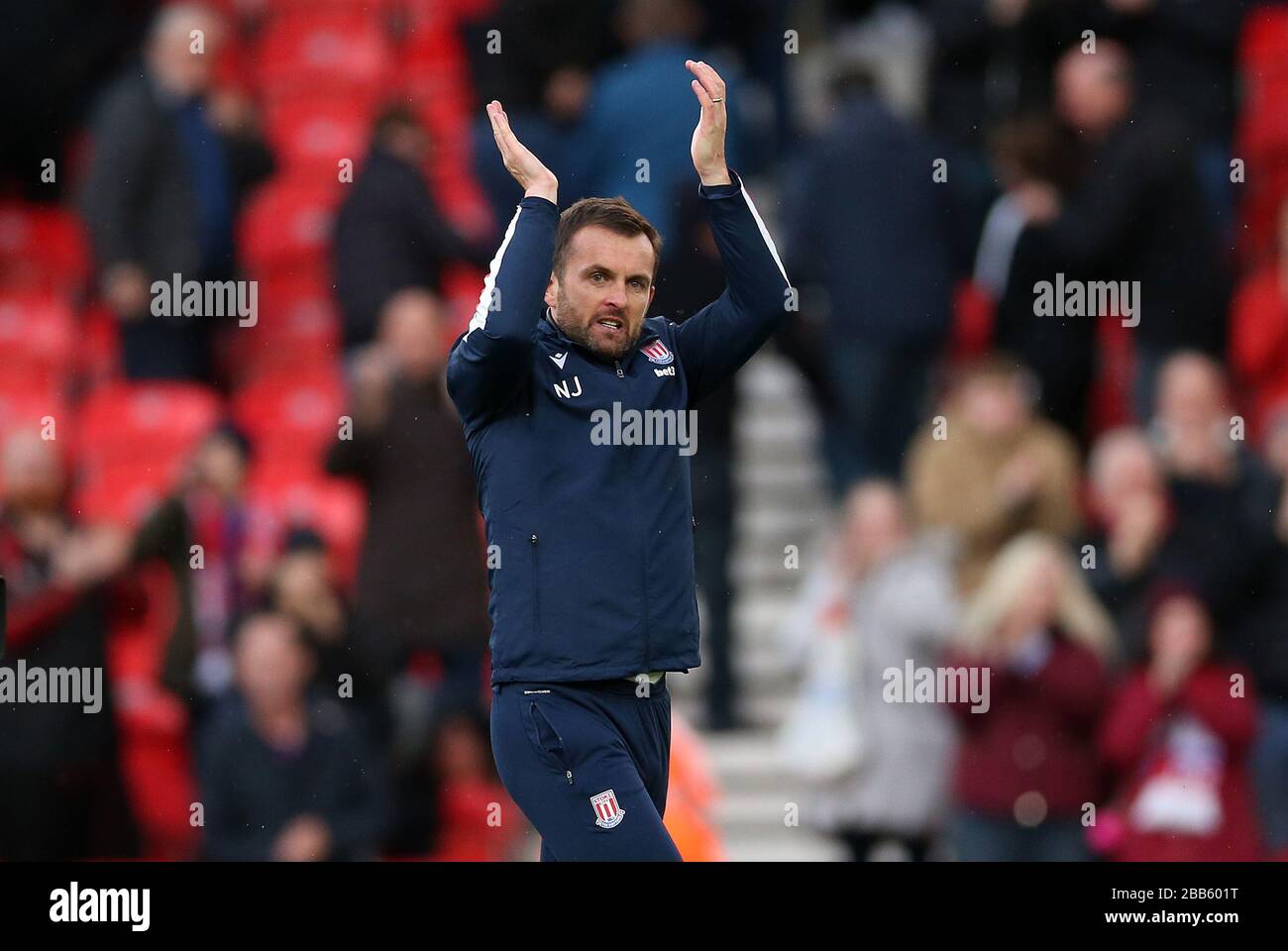 Stoke city manager nathan jones celebrates hi-res stock photography and ...