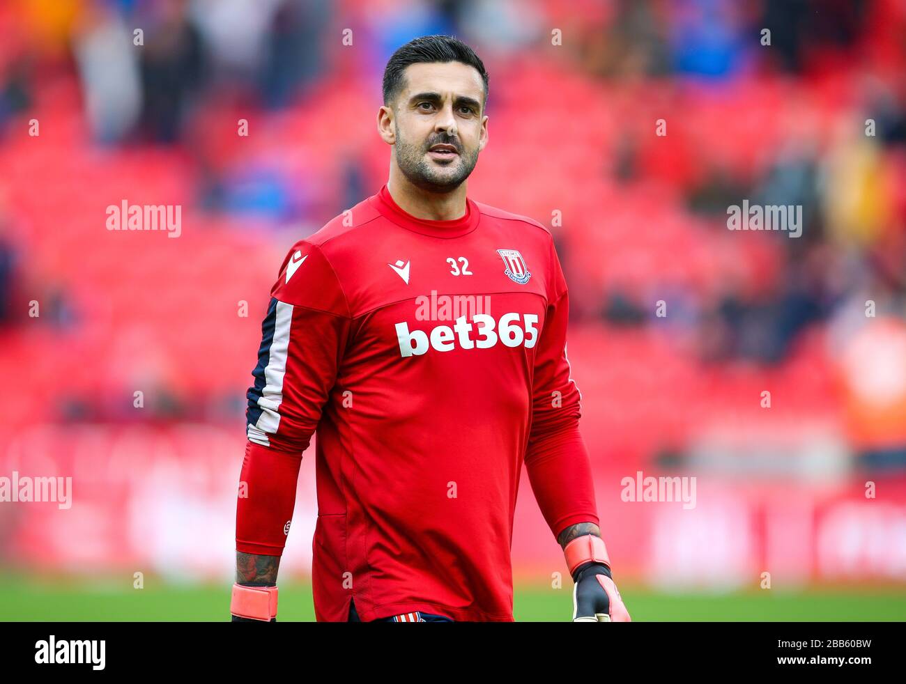 Stoke city goalkeeper adam federici during hi-res stock photography and ...