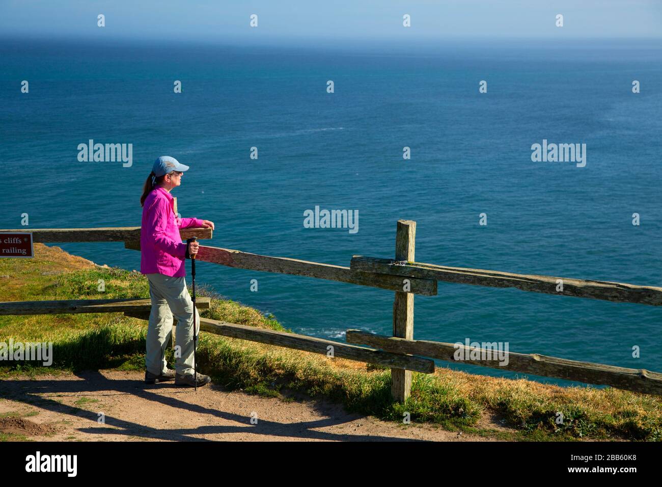 Chimney Rock viewpoint, Point Reyes National Seashore, California Stock ...