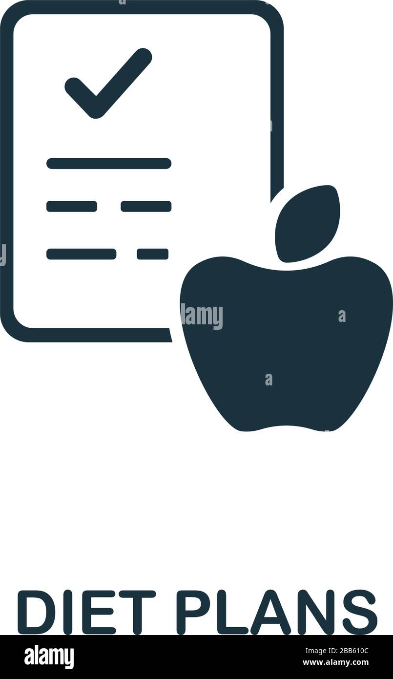 Diet Plans icon. Simple illustration from healthy lifestyle collection ...