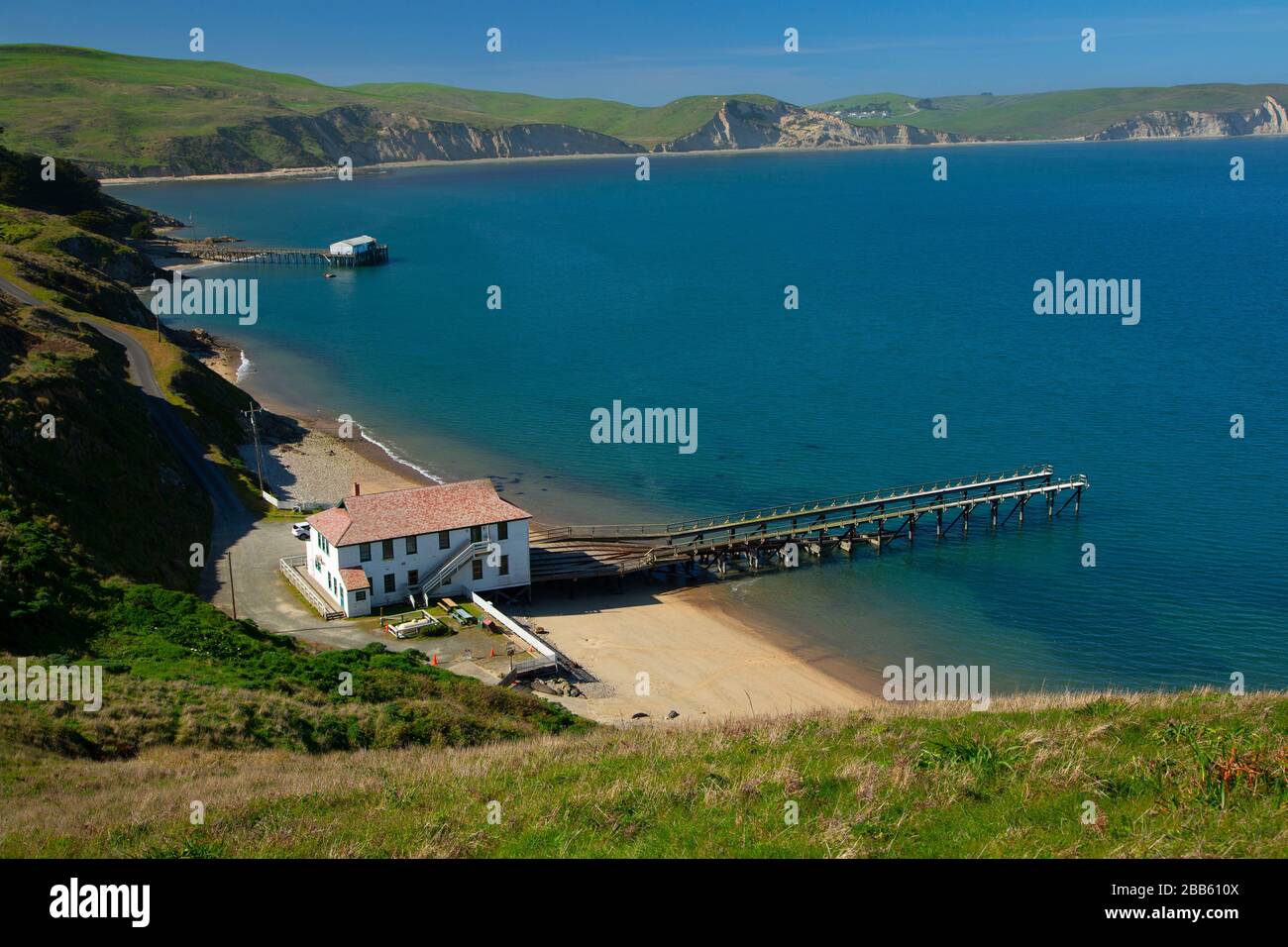 Historic Lightboat Station from Chimney Rock Trail, Point Reyes ...
