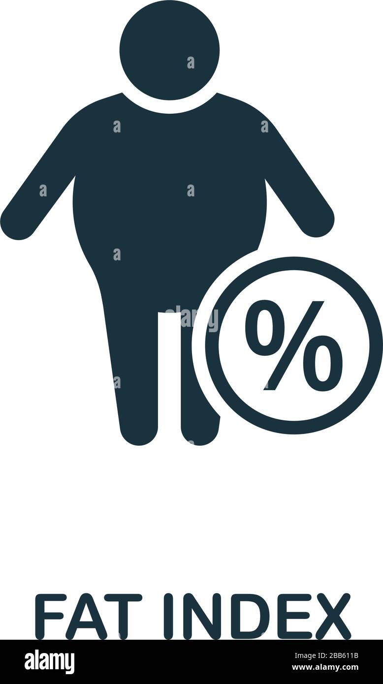 Fat Index icon. Simple illustration from healthy lifestyle collection ...