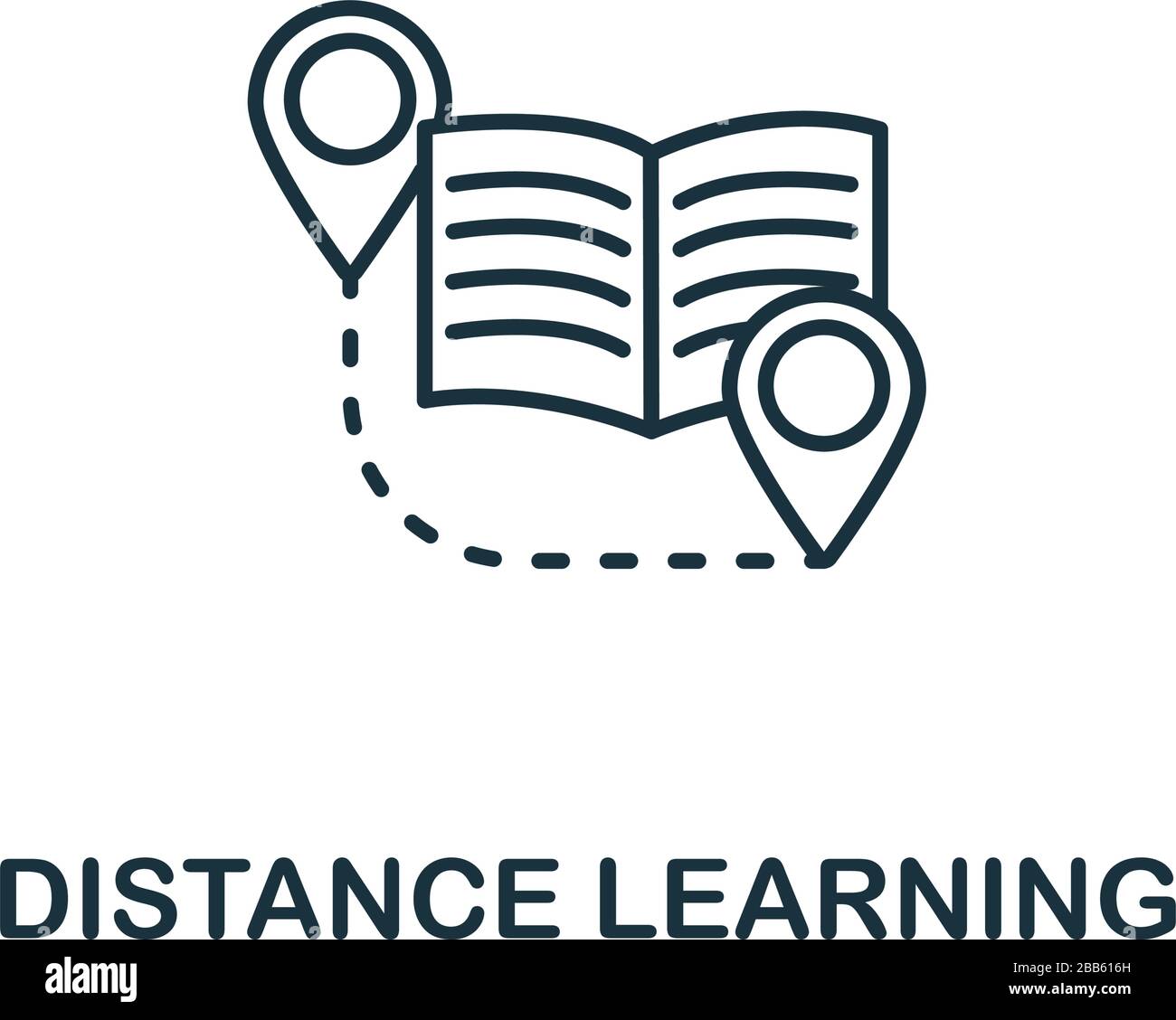 Distance Learning icon from e-learning collection. Simple line element ...