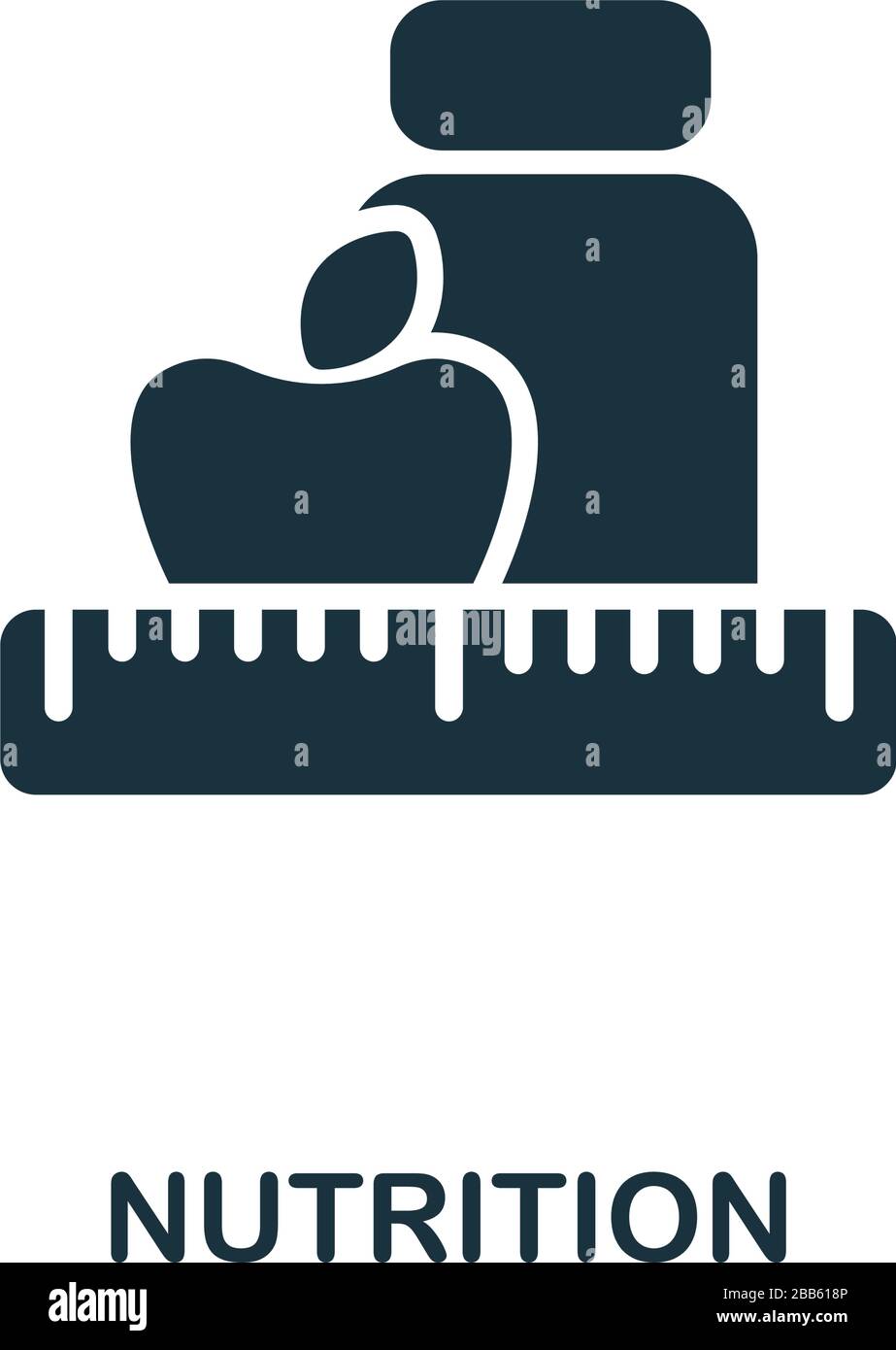 Nutrition icon. Simple illustration from healthy lifestyle collection ...