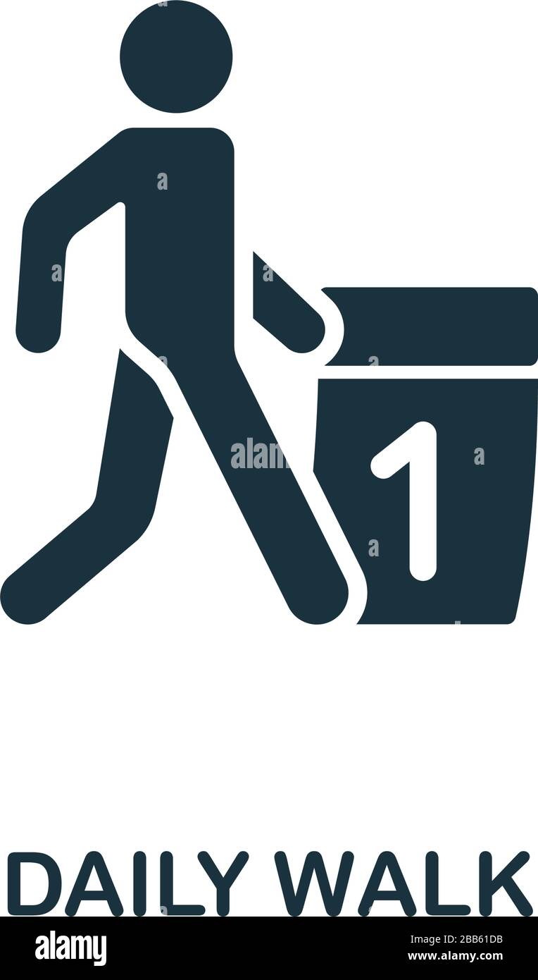 Daily Walk icon. Simple illustration from healthy lifestyle collection ...