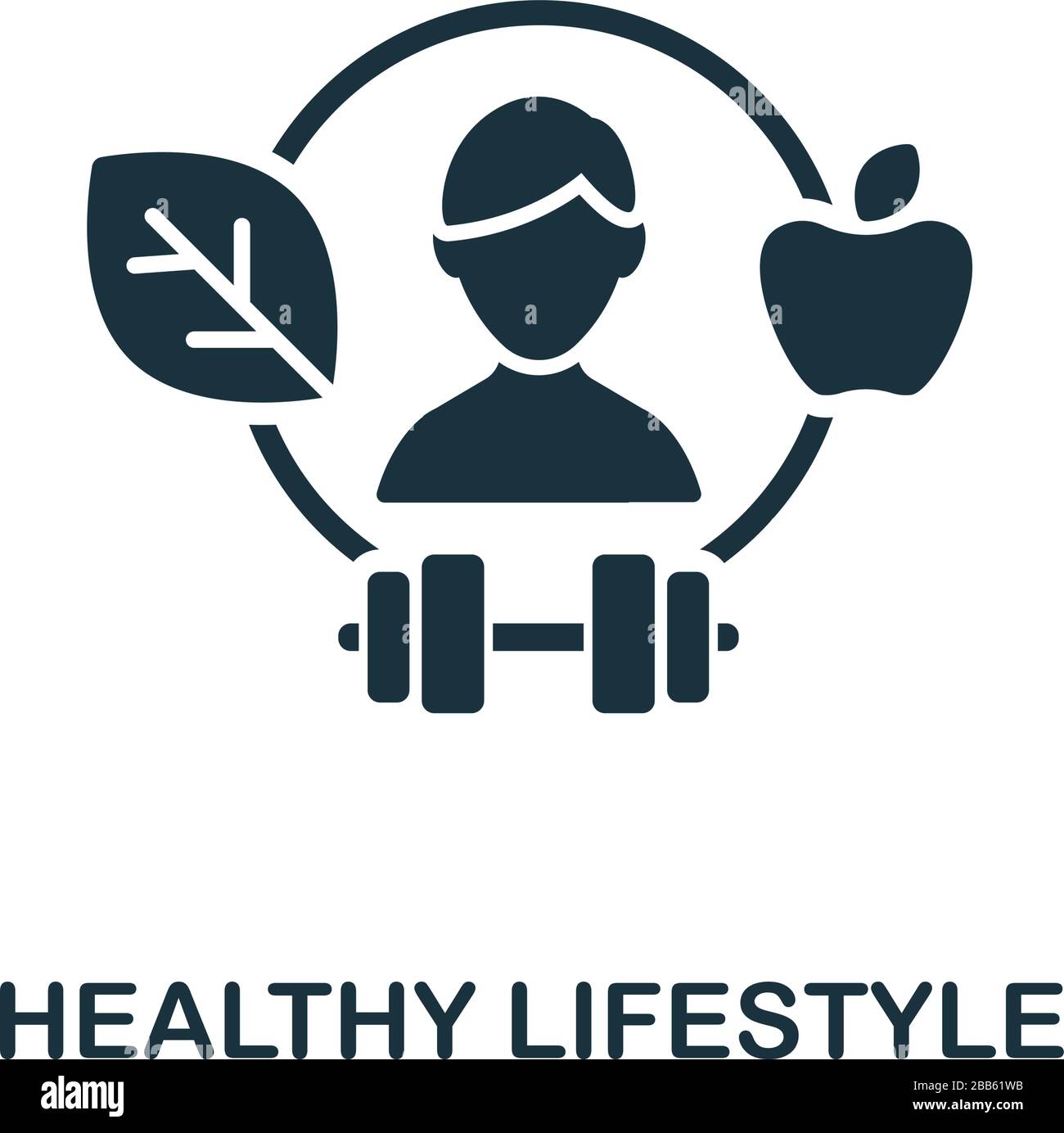 Healthy Lifestyle icon. Simple line element Healthy Lifestyle symbol ...