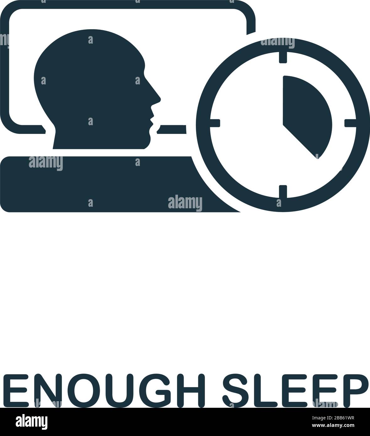 Enough Sleep icon. Simple illustration from healthy lifestyle ...