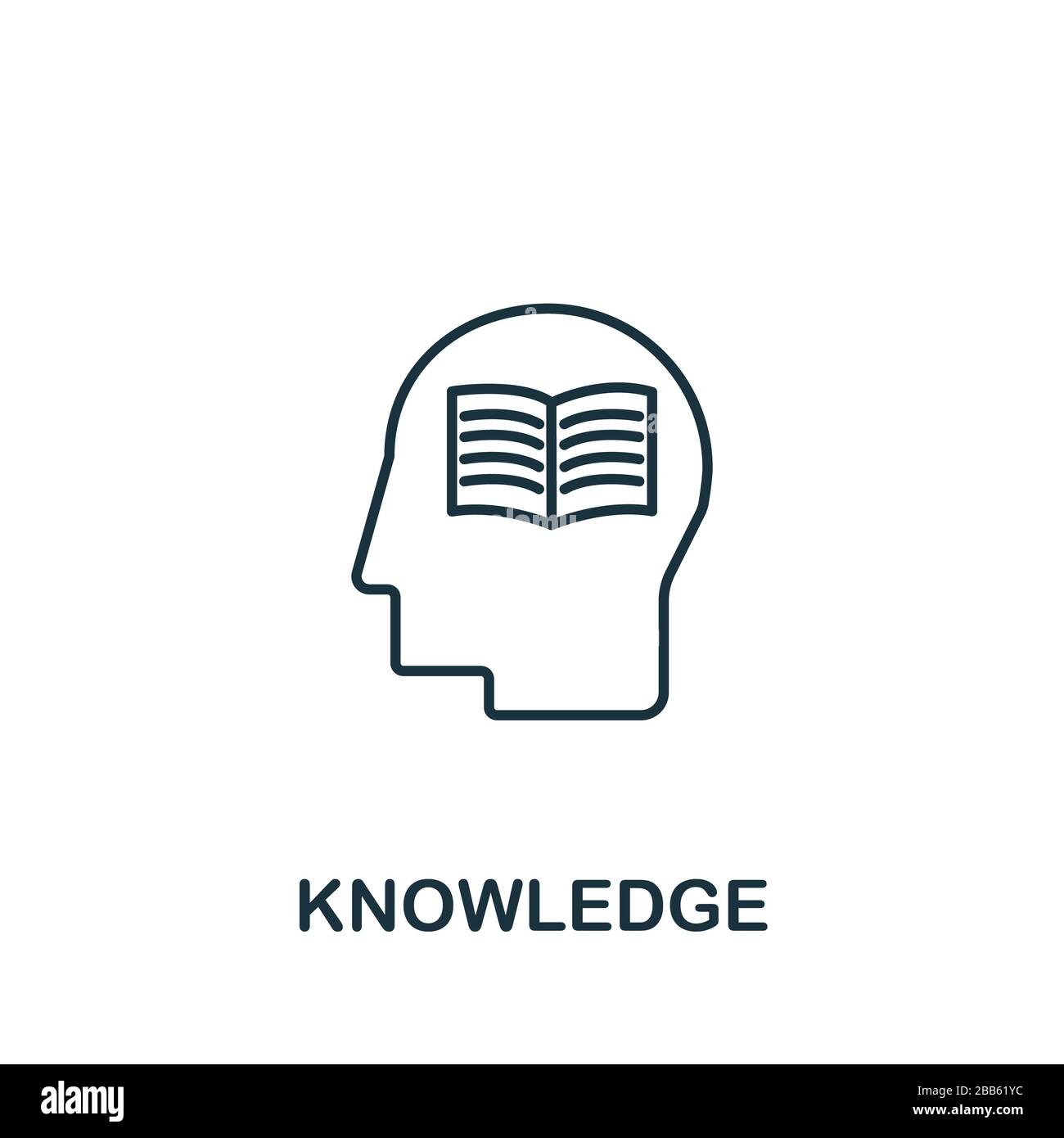 Knowledge icon from e-learning collection. Simple line element ...