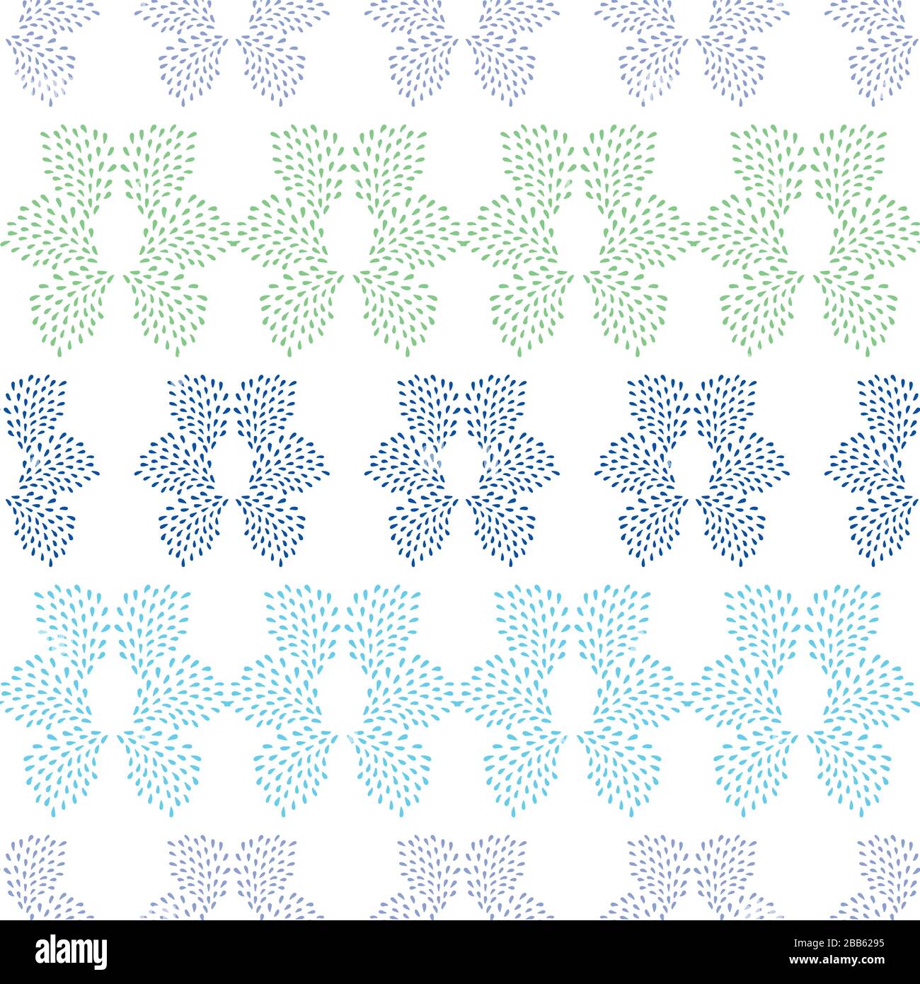 Doodle seamless abstract hand drawn drop pattern in floral shape with ...