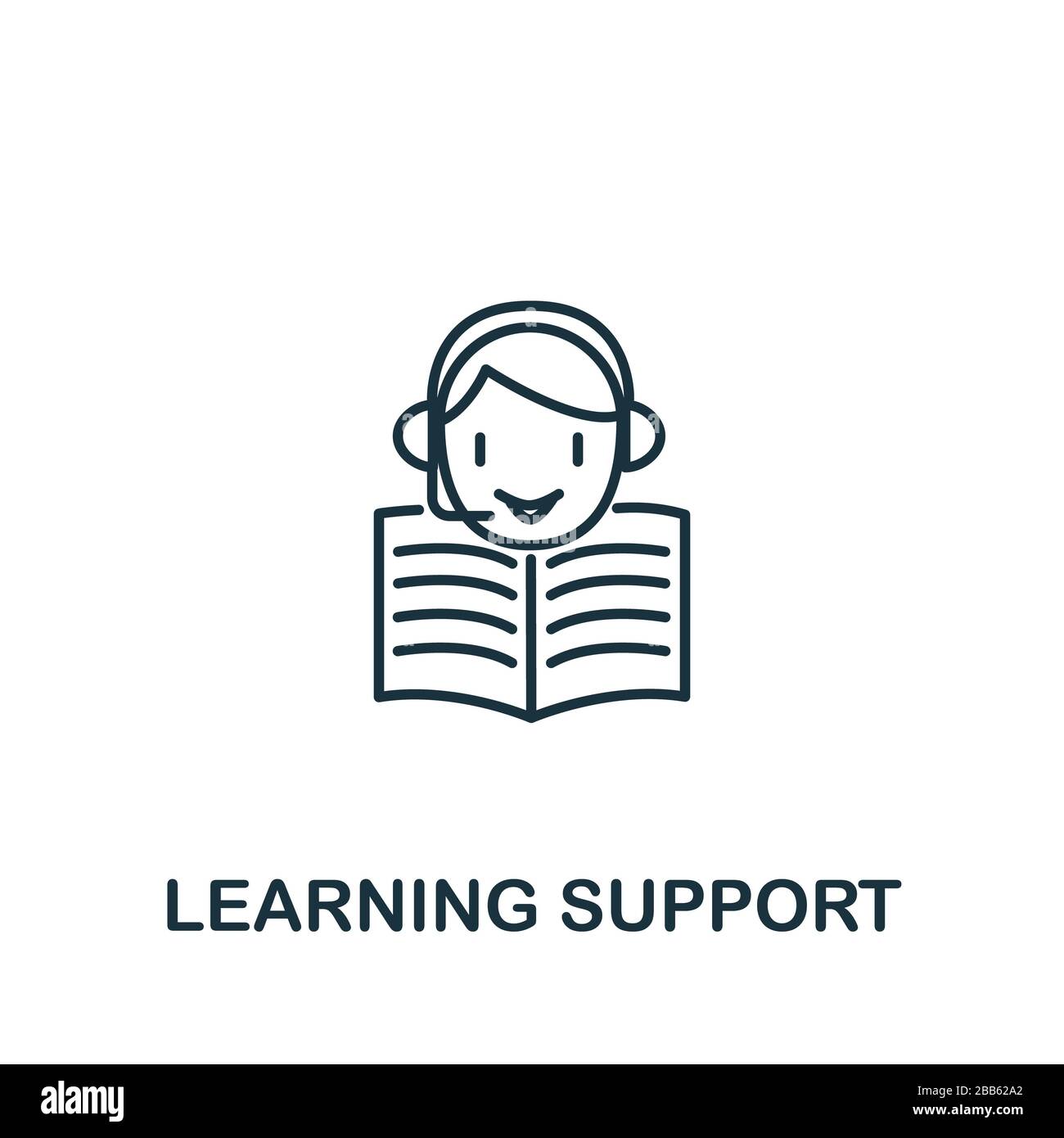 Learning Support icon from e-learning collection. Simple line element ...