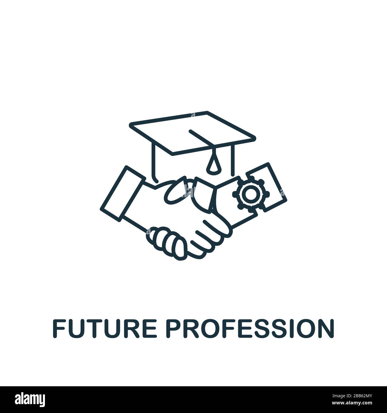 Future Profession icon from e-learning collection. Simple line element ...