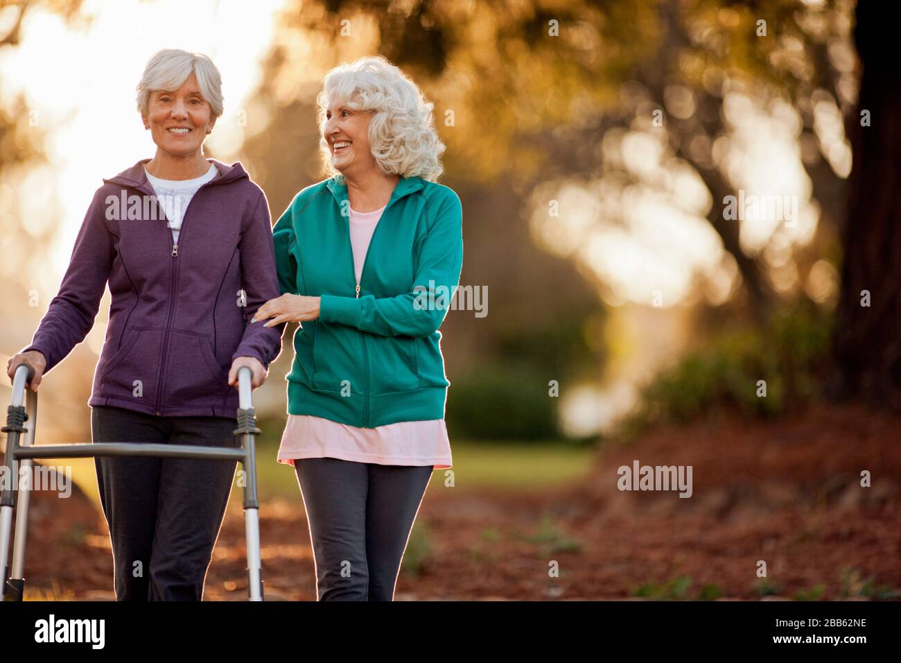 Elderly person being helped to walk hi-res stock photography and images ...