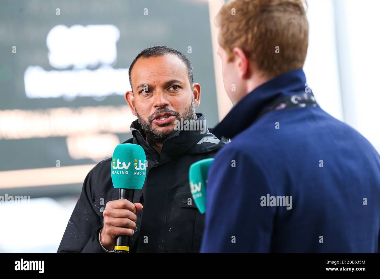 ITV Racing commentator Rishi Persad during day two of The Showcase ...