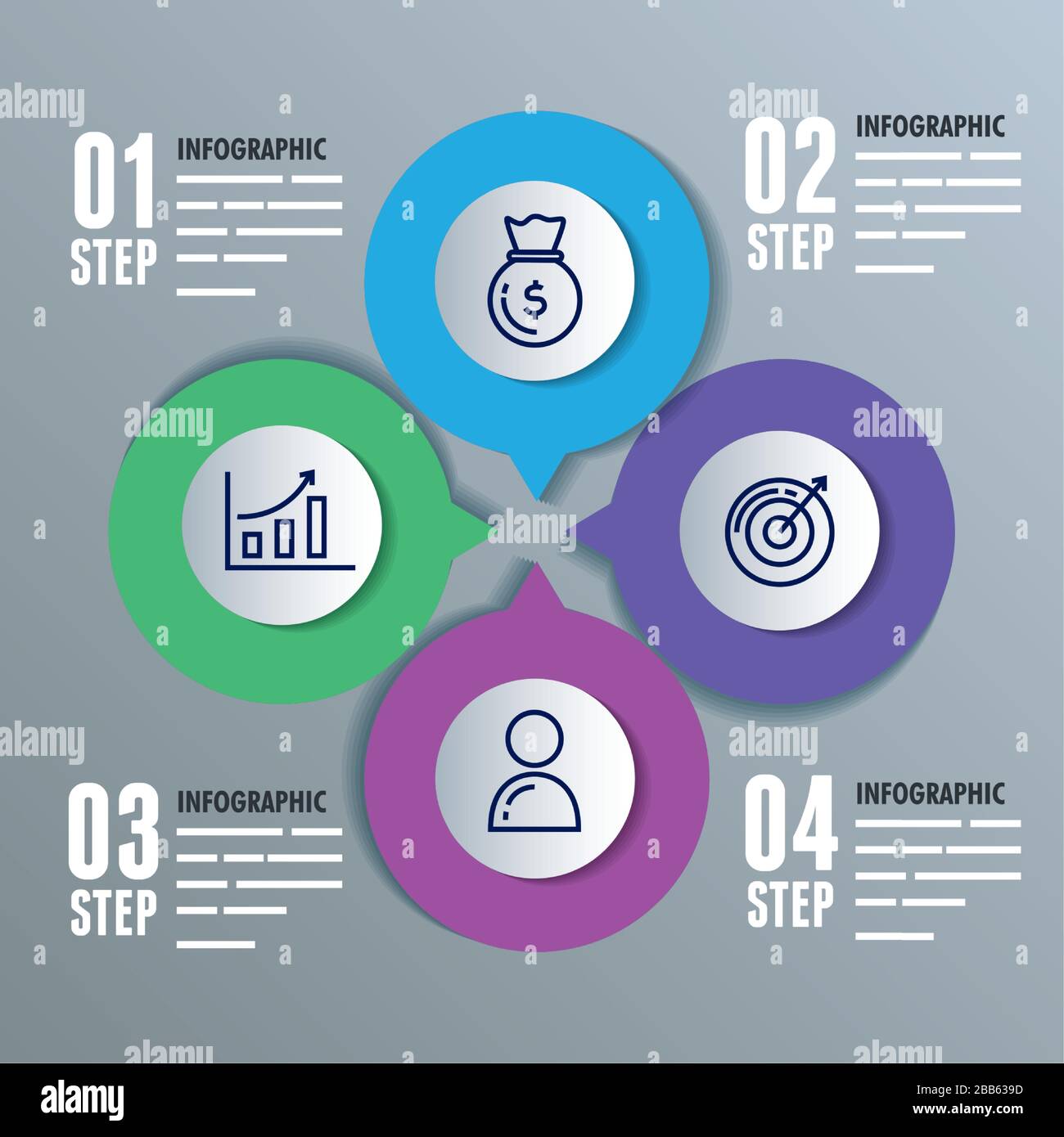 statistical infographic with numbers and business icons Stock Vector ...