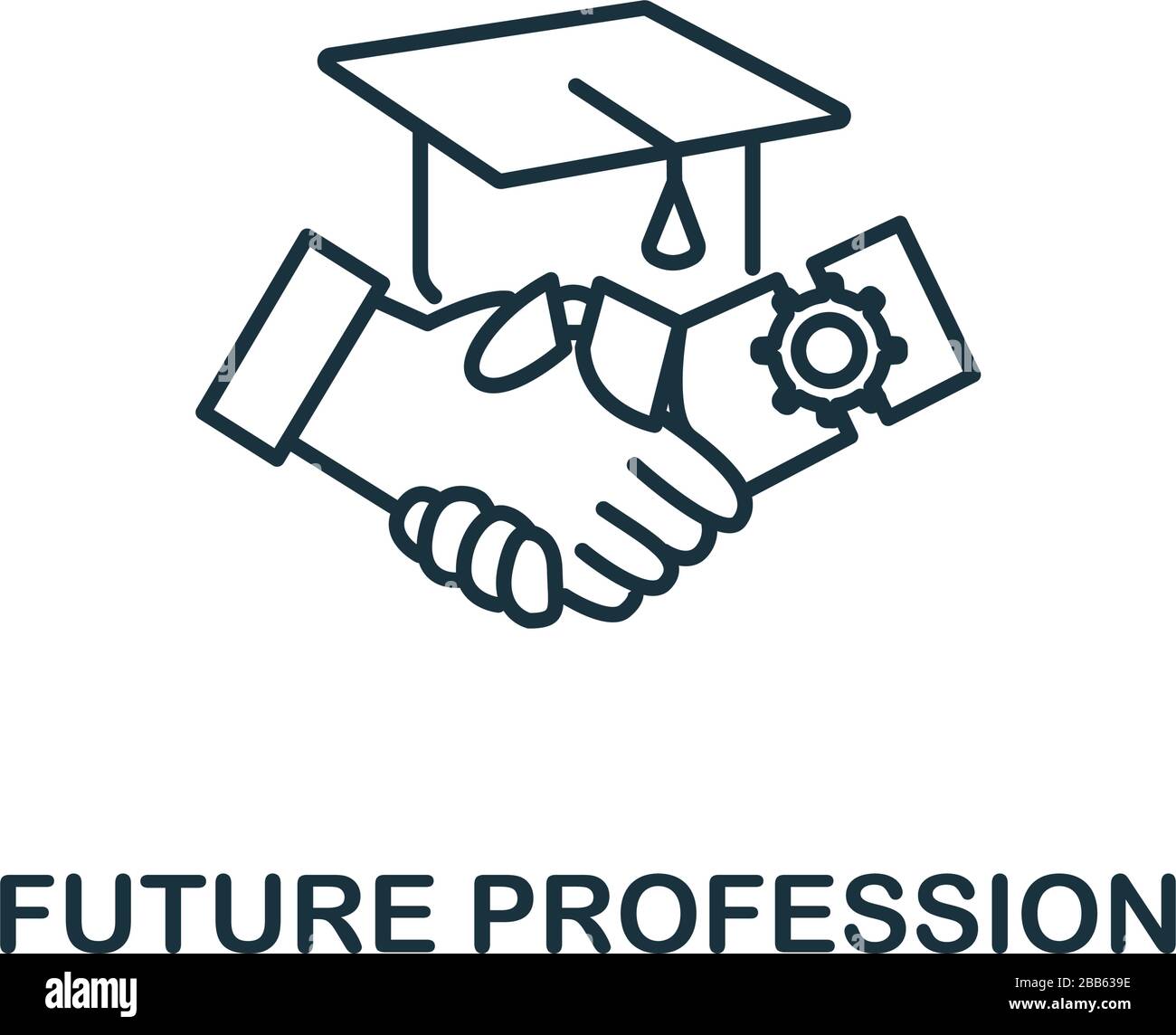 Future Profession icon from e-learning collection. Simple line element ...