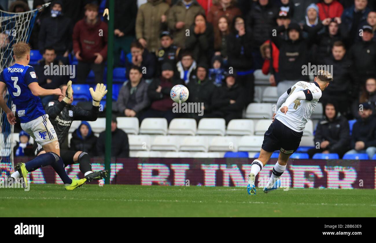 Luton Town's Harry Cornick celebrates scoring their first goal Stock ...