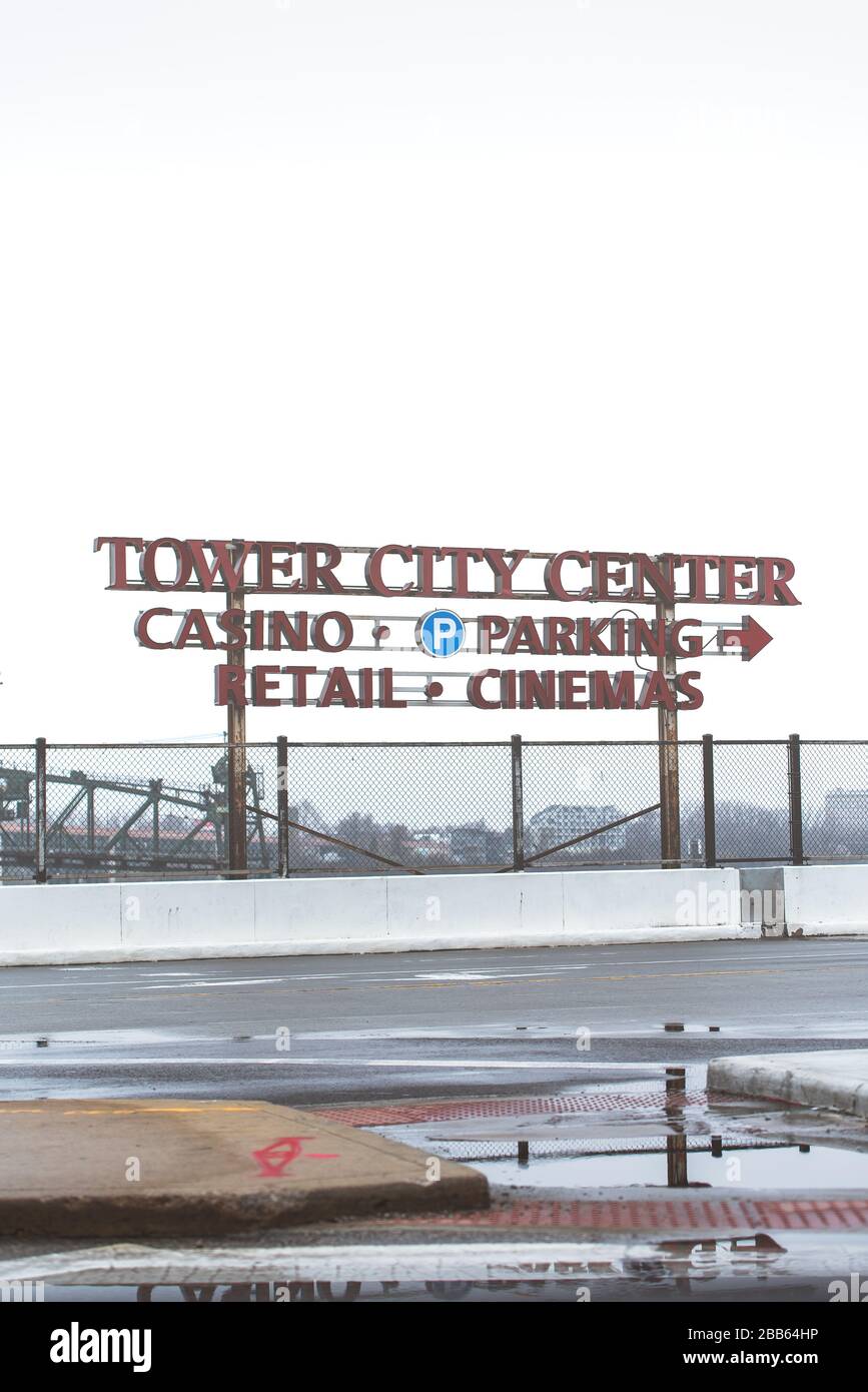 Tower City Center Signage Stock Photo - Alamy