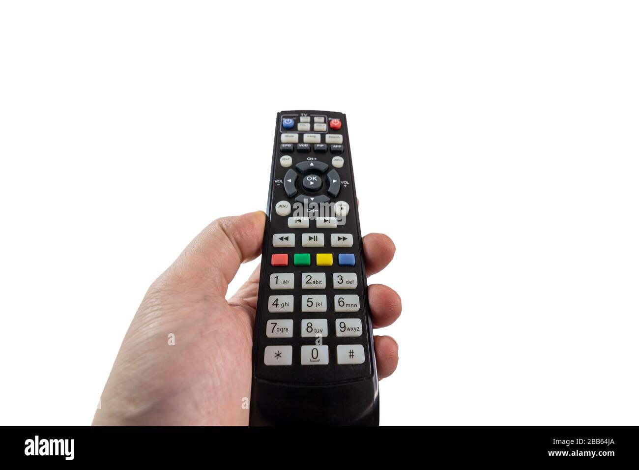 Hand tv remote turning off hi-res stock photography and images - Alamy