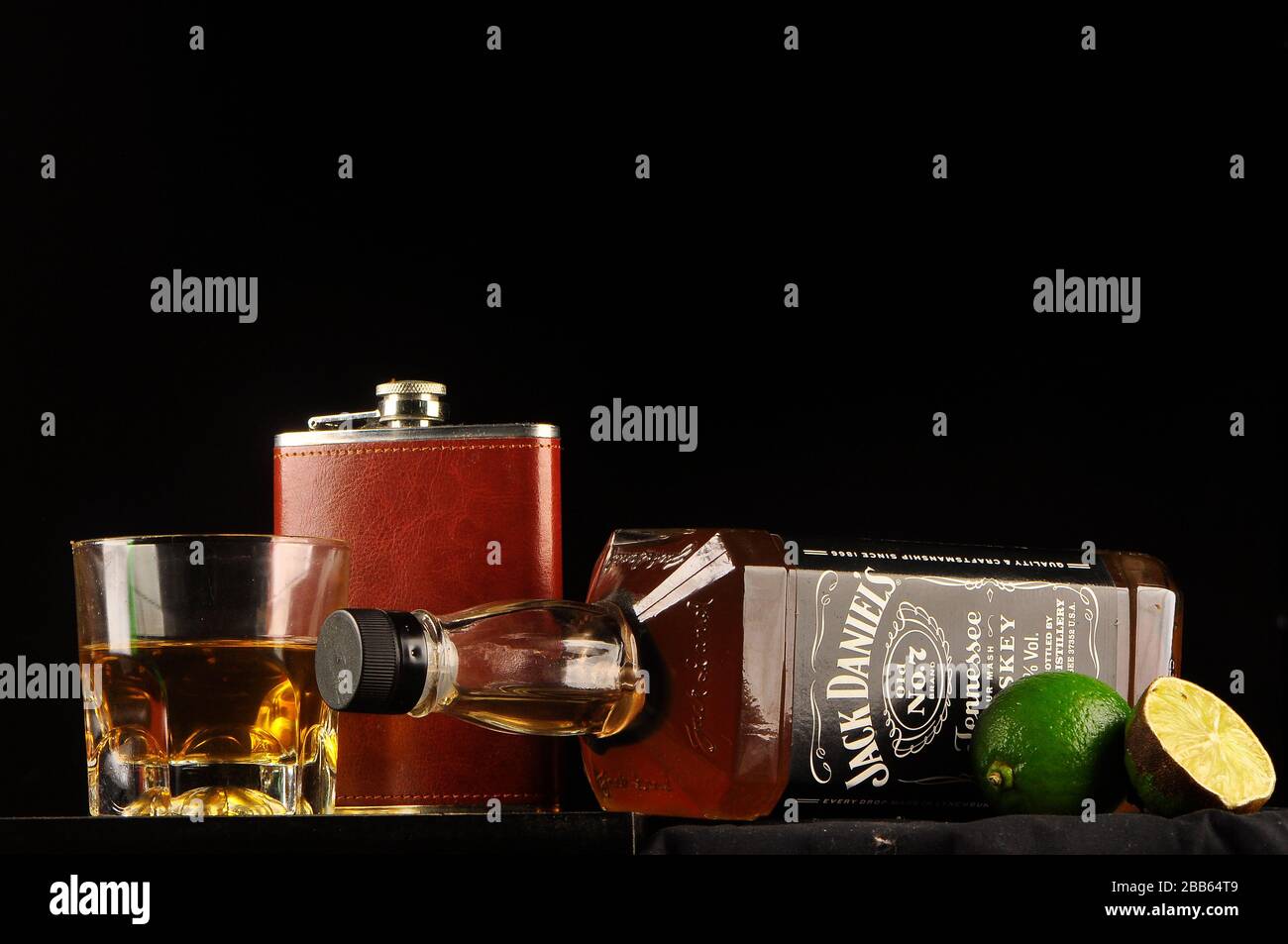 Whiskey Jack Daniel's on a studio shot Stock Photo - Alamy