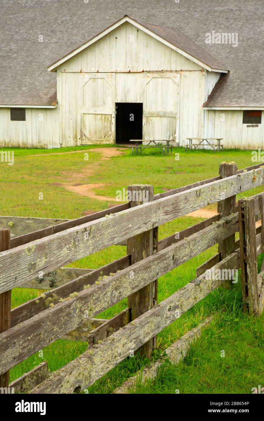 Pierce Point Ranch hay barn, Point Reyes National Seashore, California ...