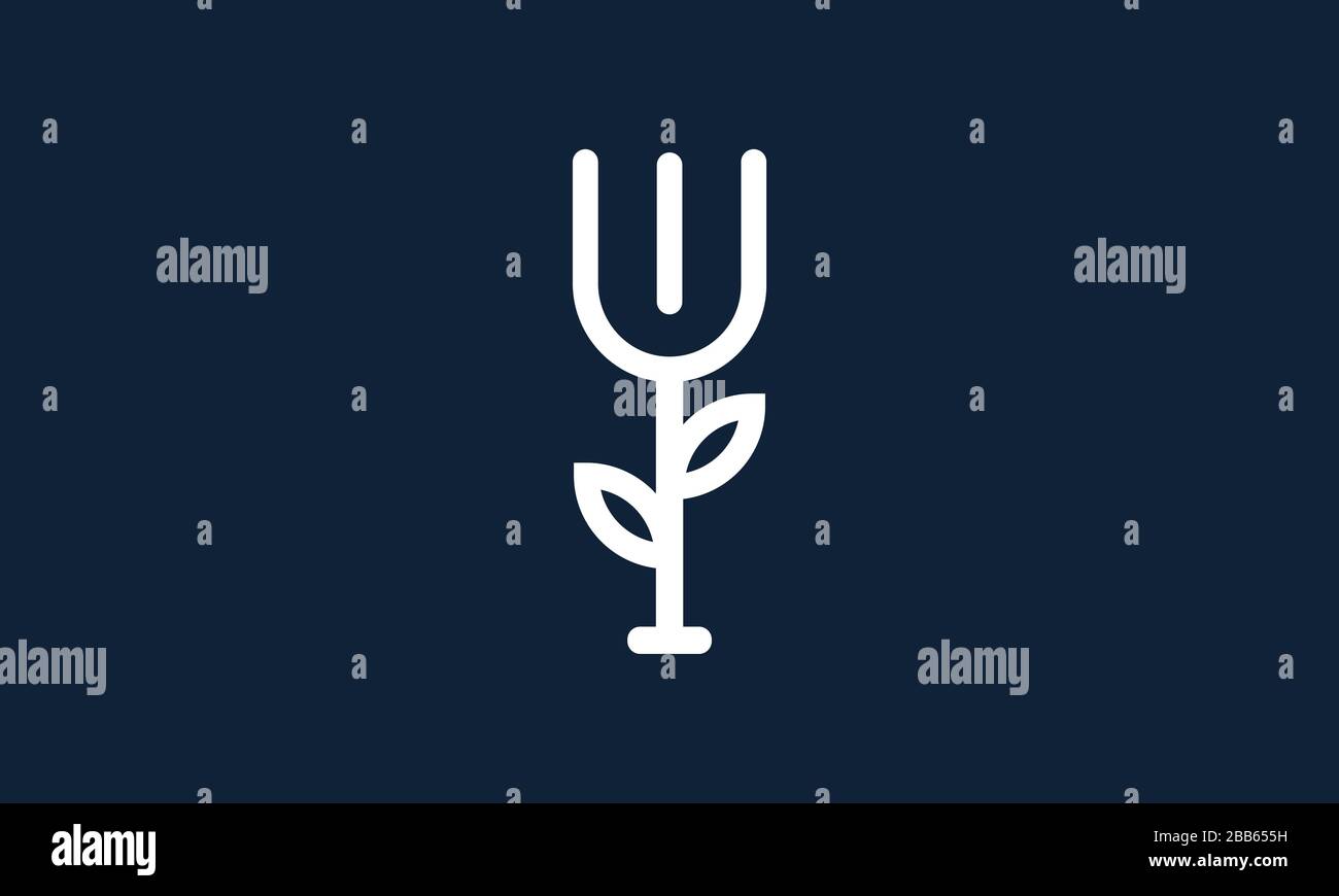 F fork logo Stock Vector Images - Alamy