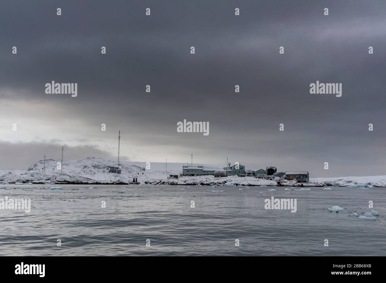 Vernadsky research base, Ukrainian Antarctic station at Marina Point on ...