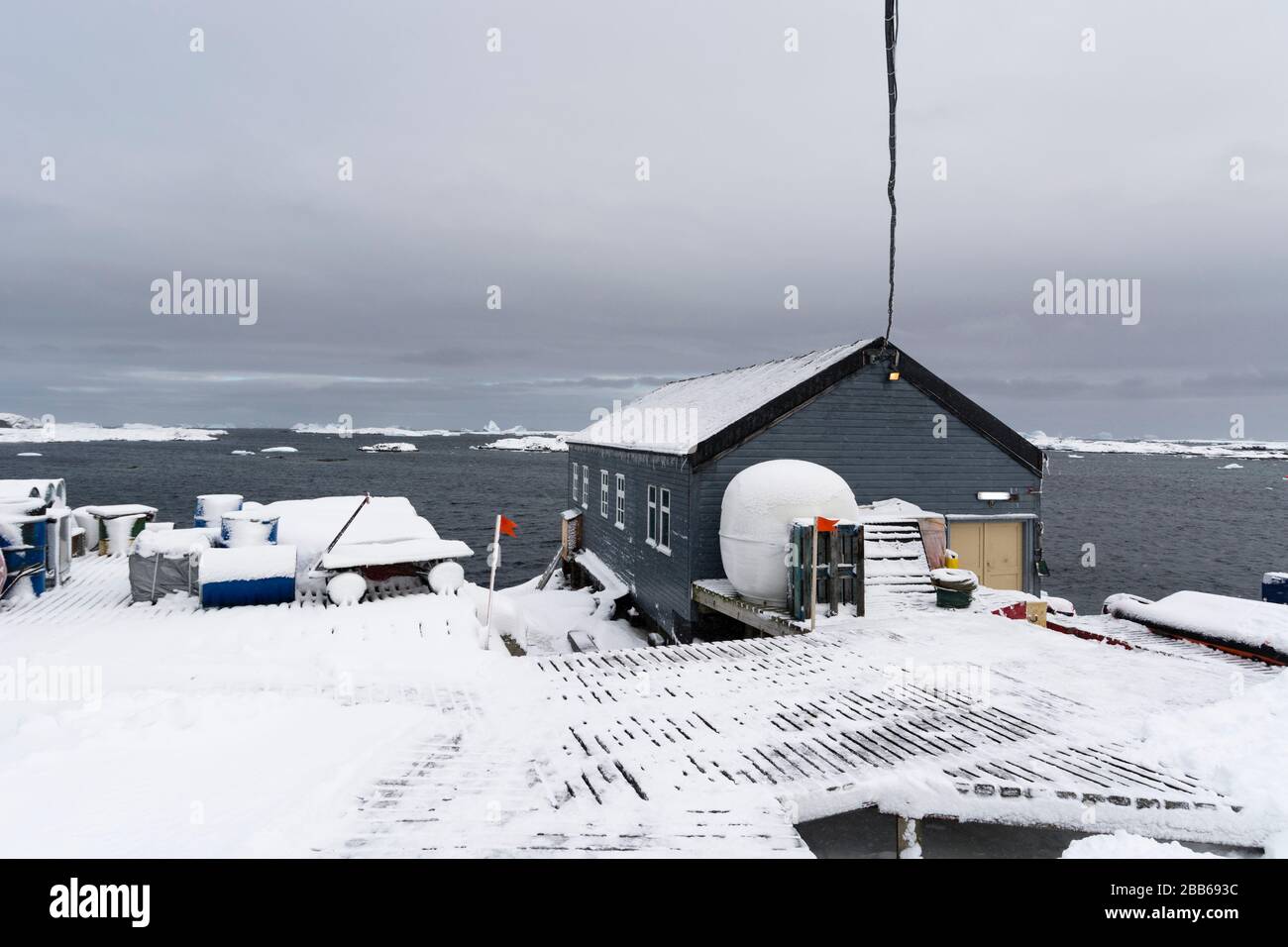 Vernadsky research base, Ukrainian Antarctic station at Marina Point on ...