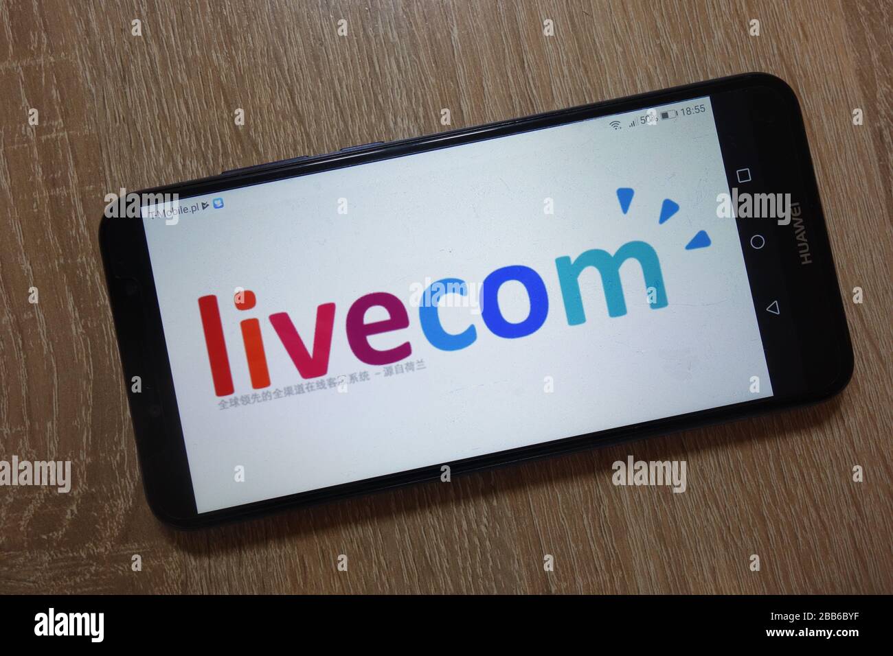 Livecom logo displayed on smartphone Stock Photo - Alamy