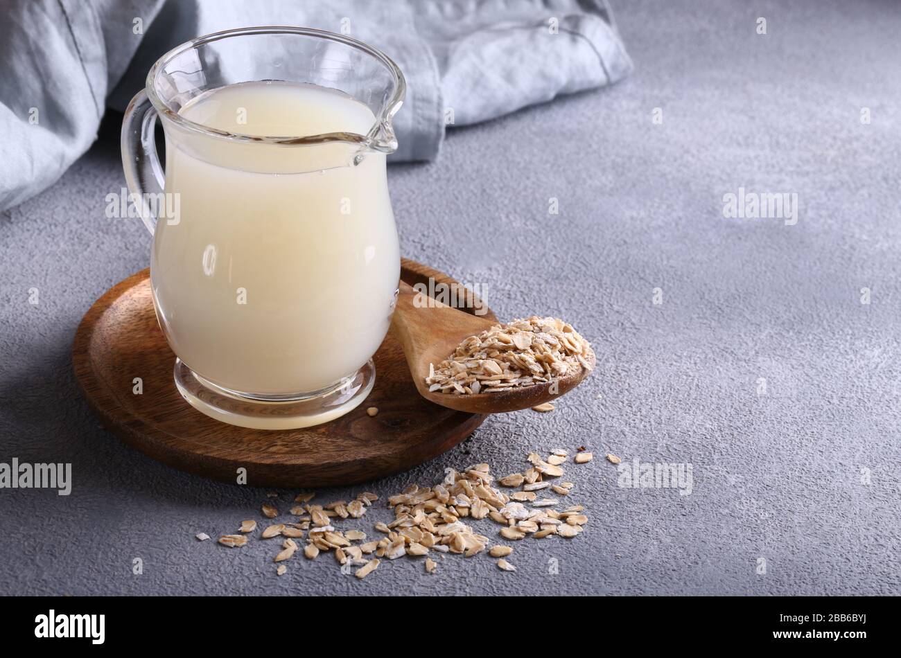 natural organic vegetable alternative oat milk Stock Photo - Alamy