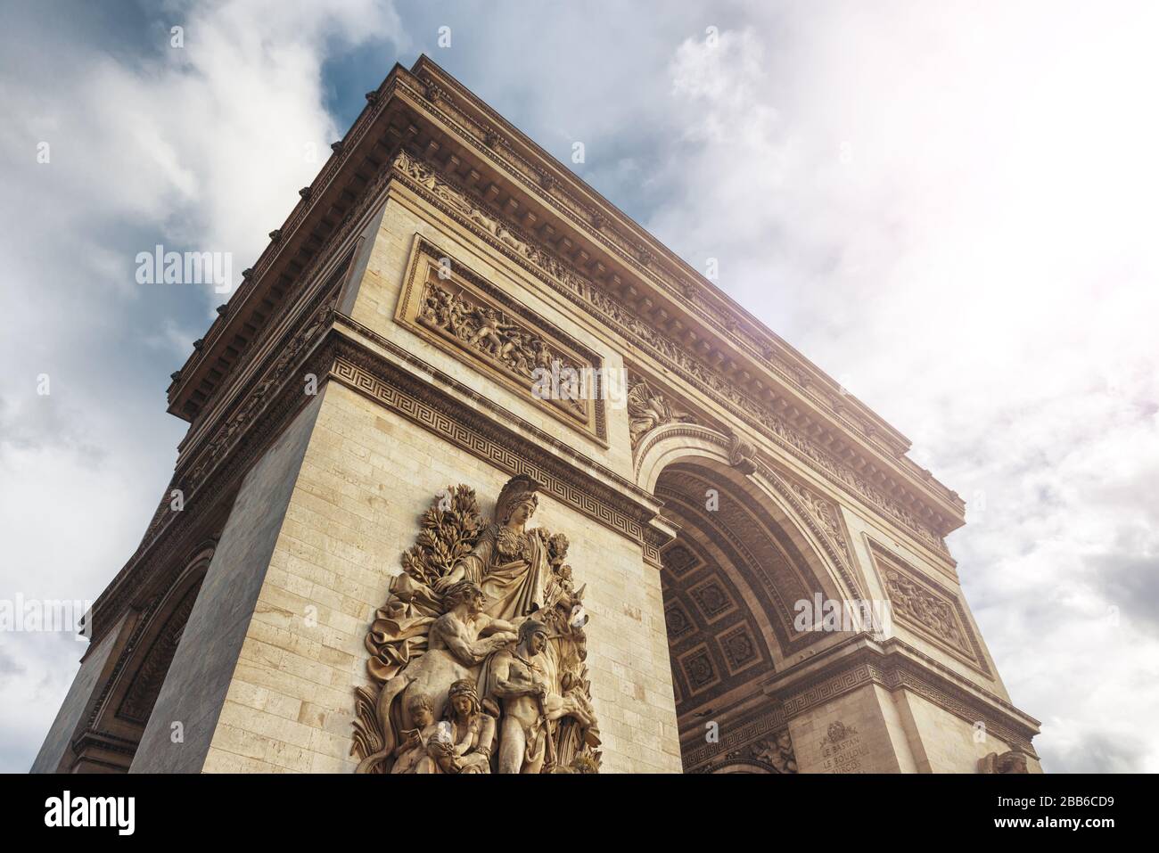 Famous "Arc de triomphe" (Arch of victory) french monument, Paris ...