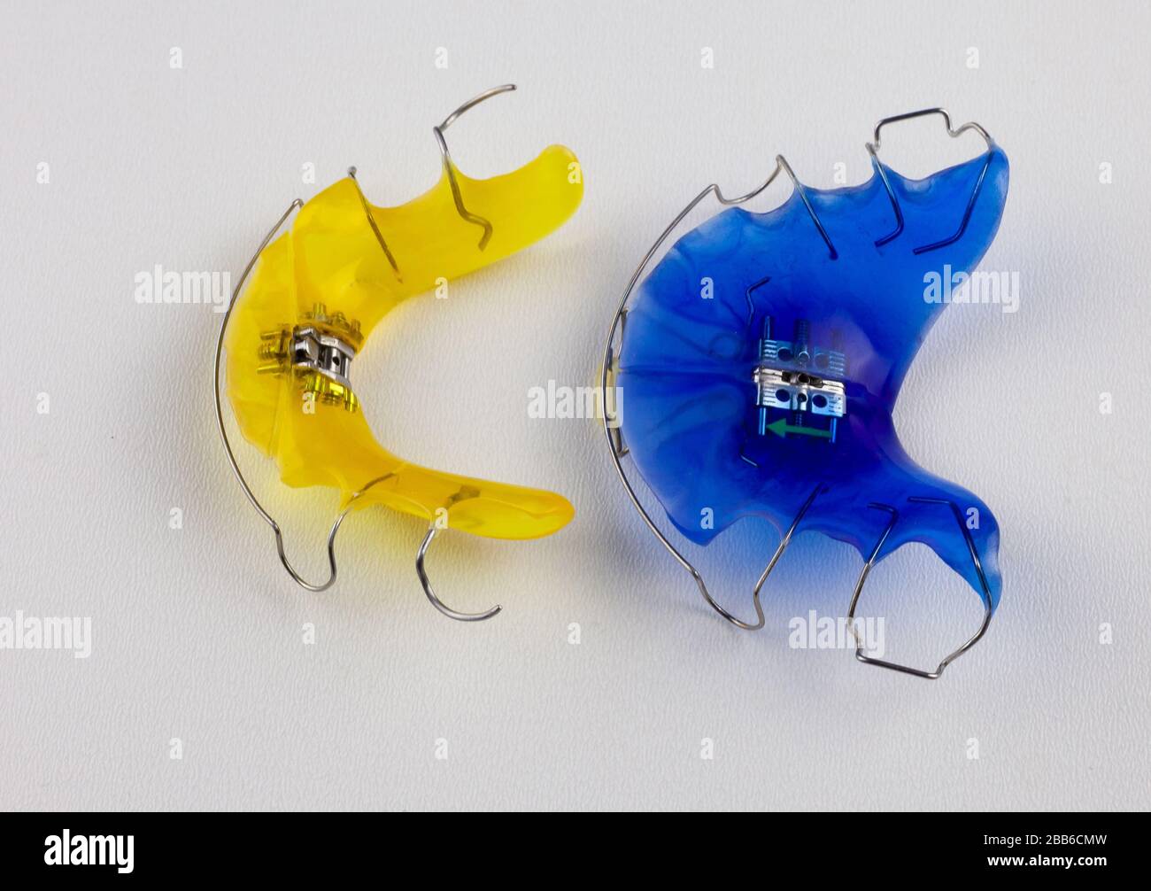 Dental plates isolated on white background.An alternative to braces for ...