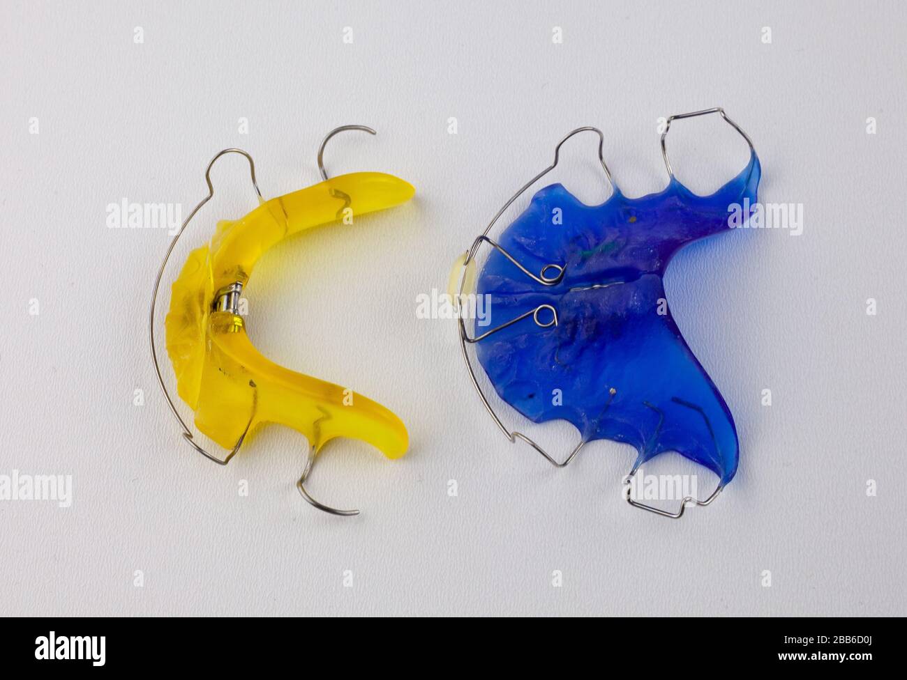 Dental plates isolated on white background.An alternative to braces for ...