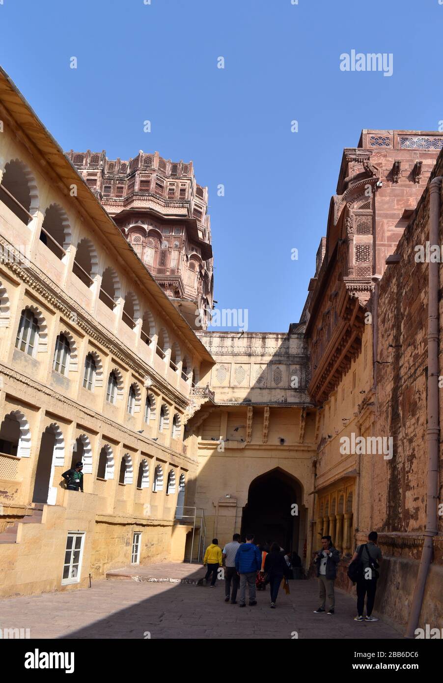Mehrangarh Fort, a fortress located near Jodhpur in the federated state ...