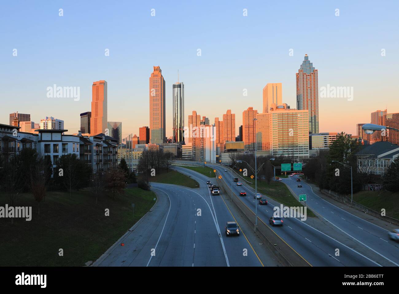 The Atlanta, Georgia skyline at twilight Stock Photo - Alamy