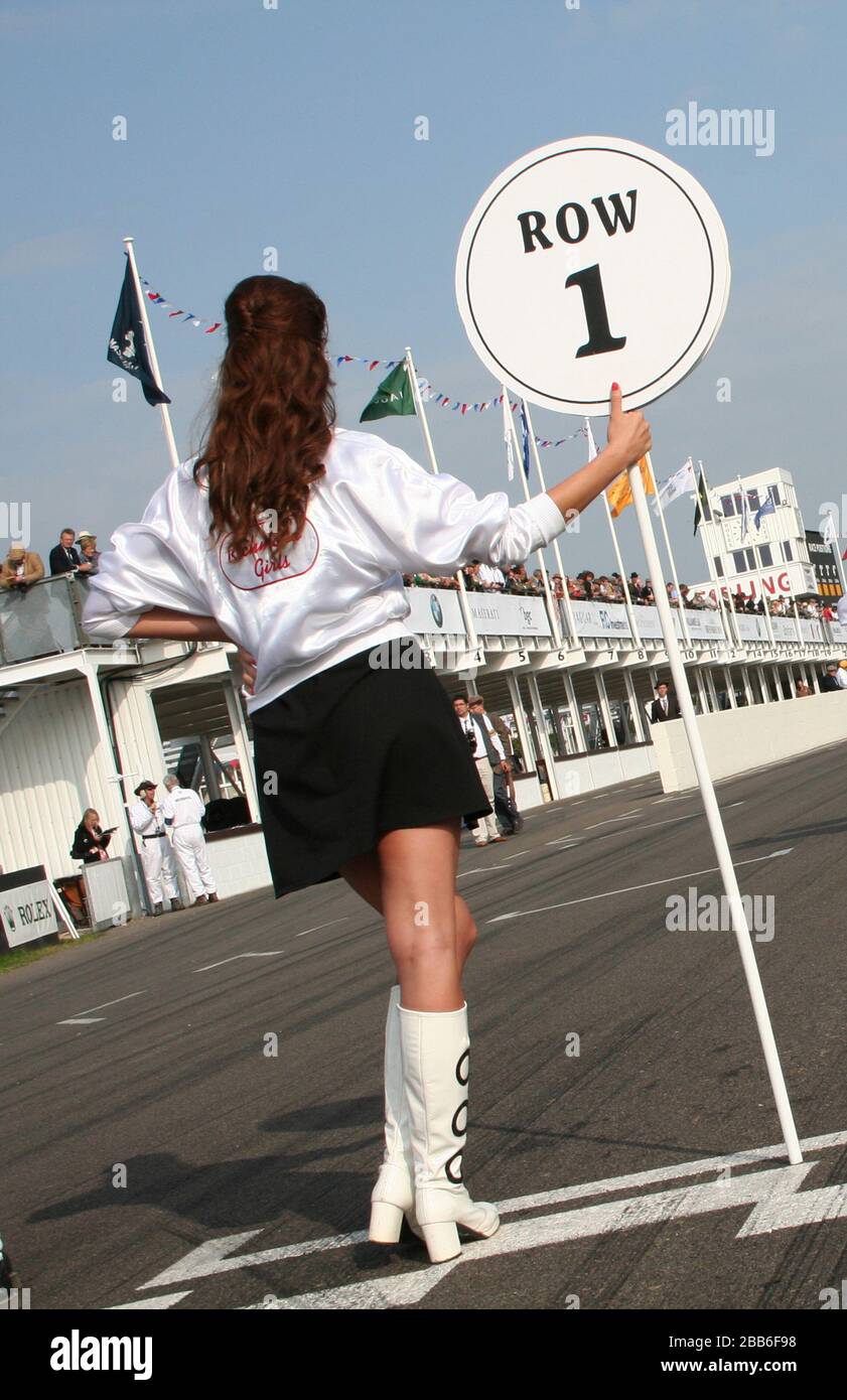 2009 GOODWOOD Reviva - beautiful Grid girlsl Stock Photo - Alamy