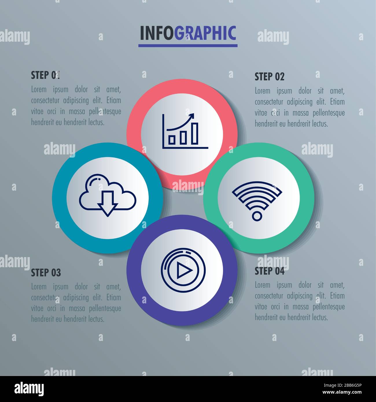 Statistical Infographic With Set Icons Stock Vector Image And Art Alamy